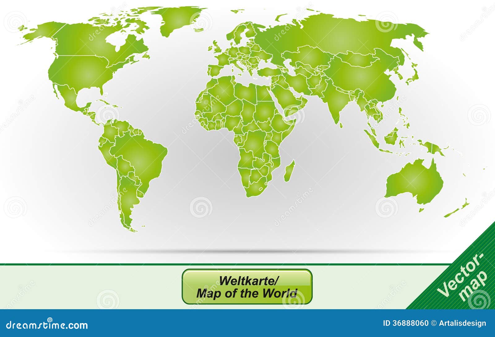 Map of the world stock vector. Illustration of country - 36888060