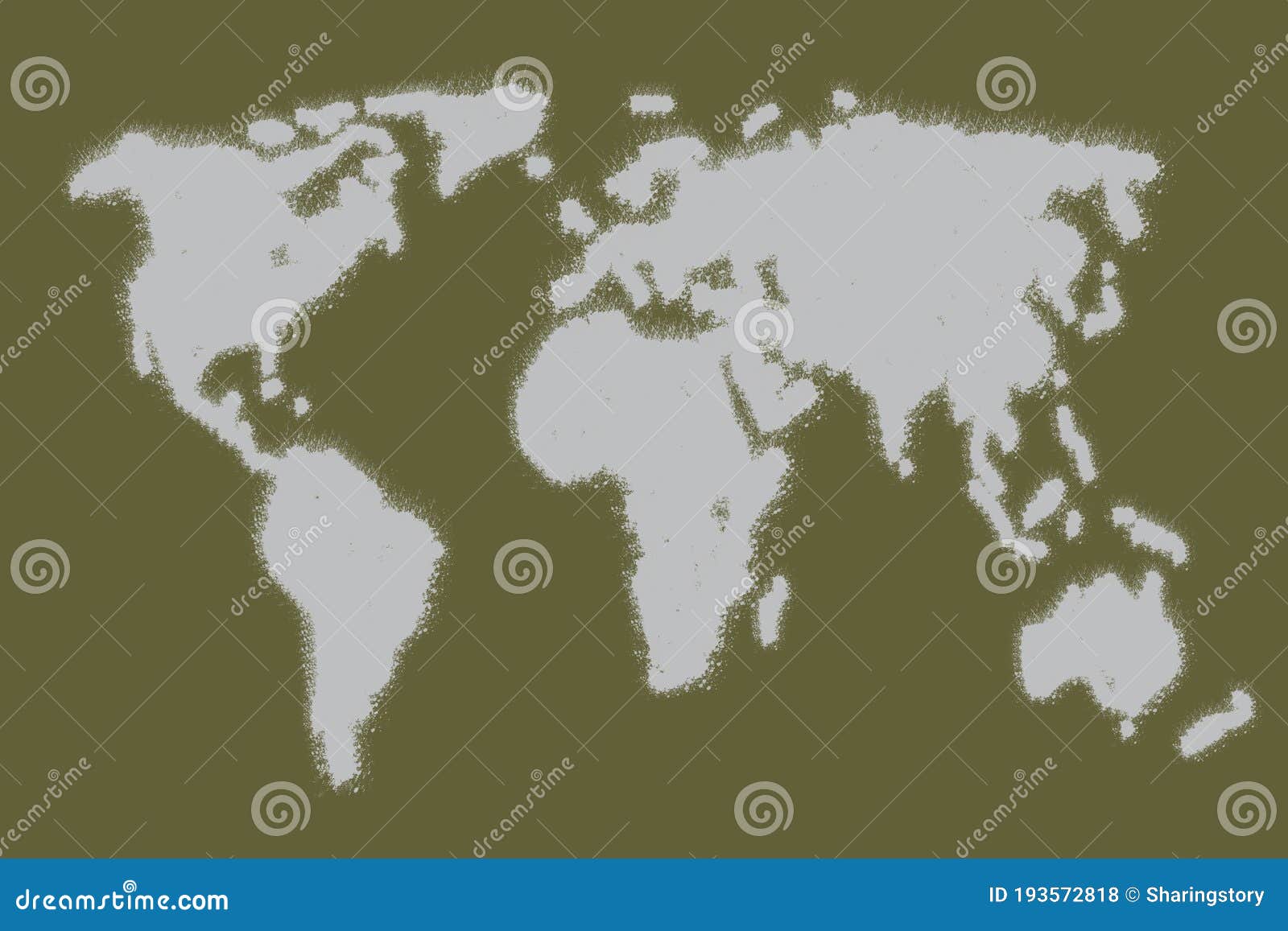 World Map - Brown Orange Hue Colored On Dark Background. High Detailed ...