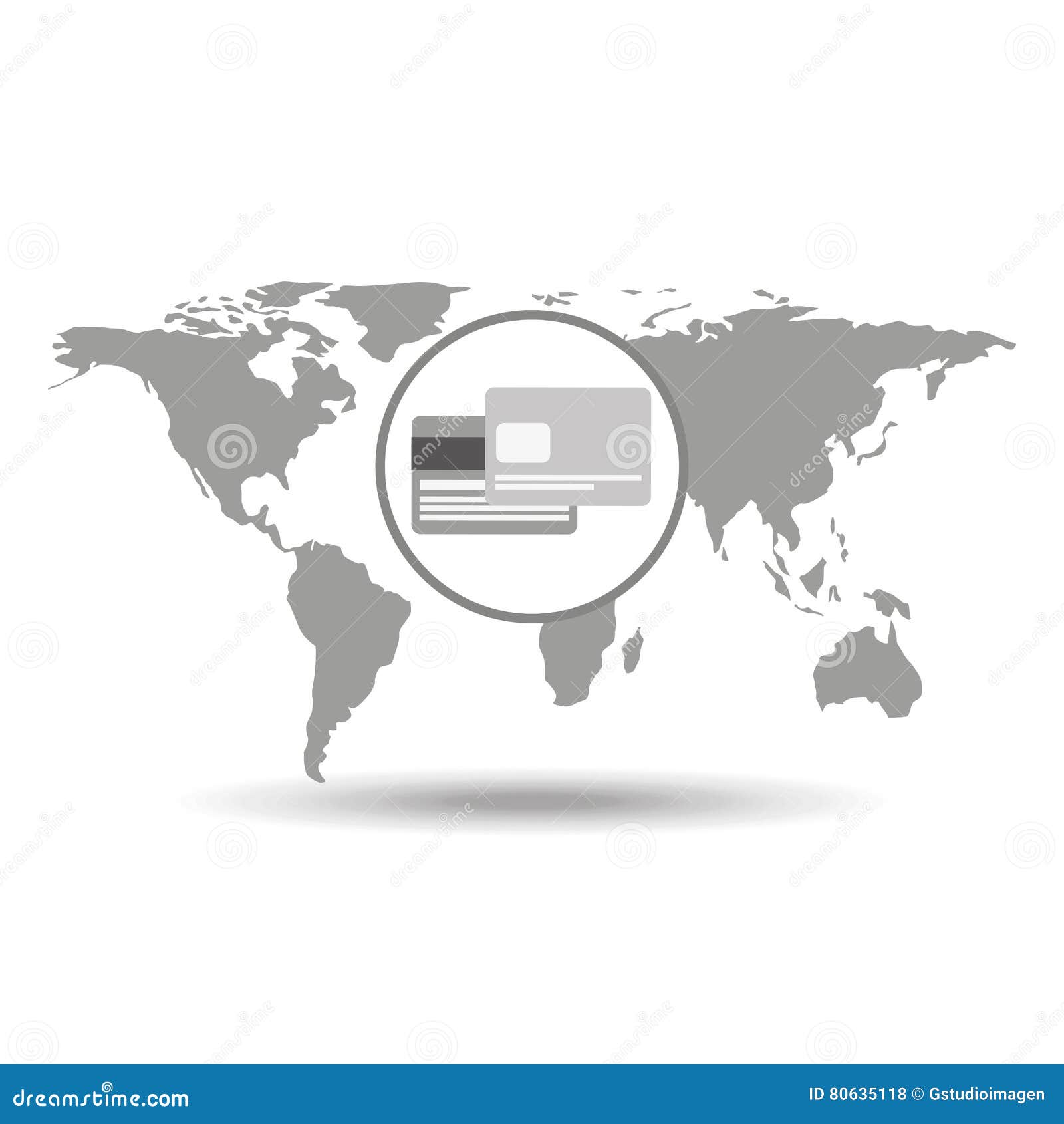 Map World Business Credit Card Design Stock Vector - Illustration of ...