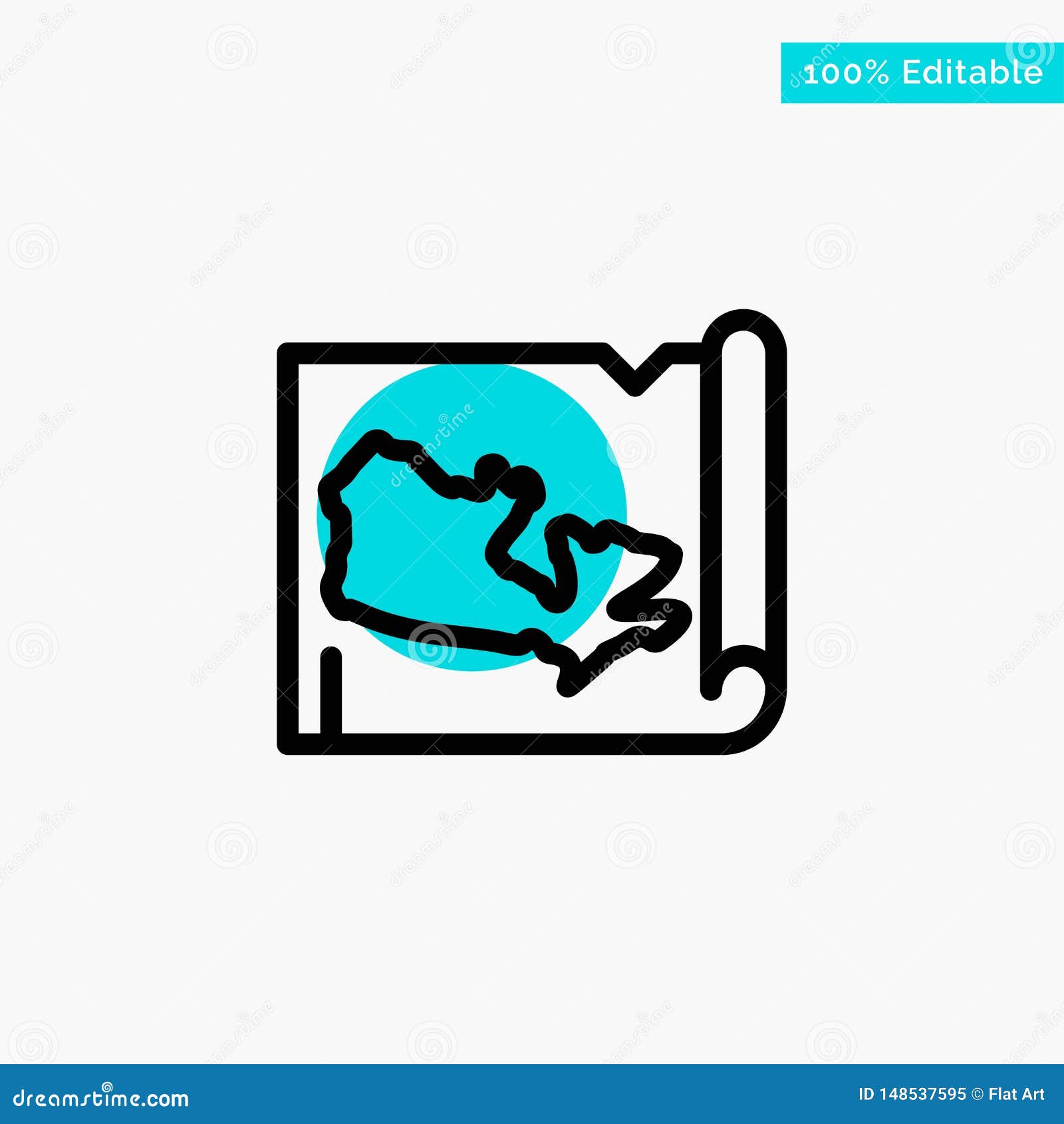 Map, World, Canada Turquoise Highlight Circle Point Vector Icon Stock ...