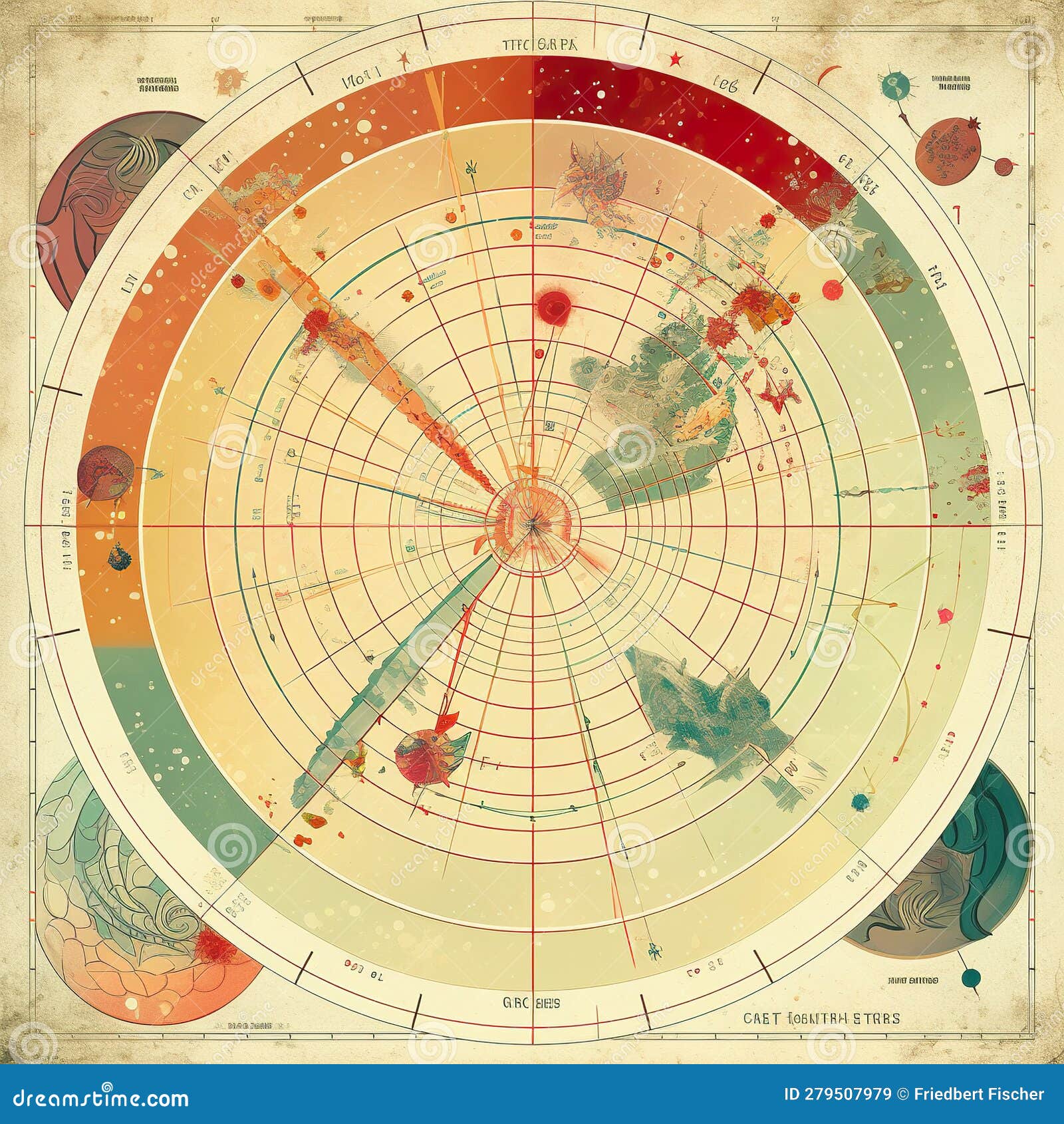 A Map of the World with a Circle in the Middle. Generative AI Image ...