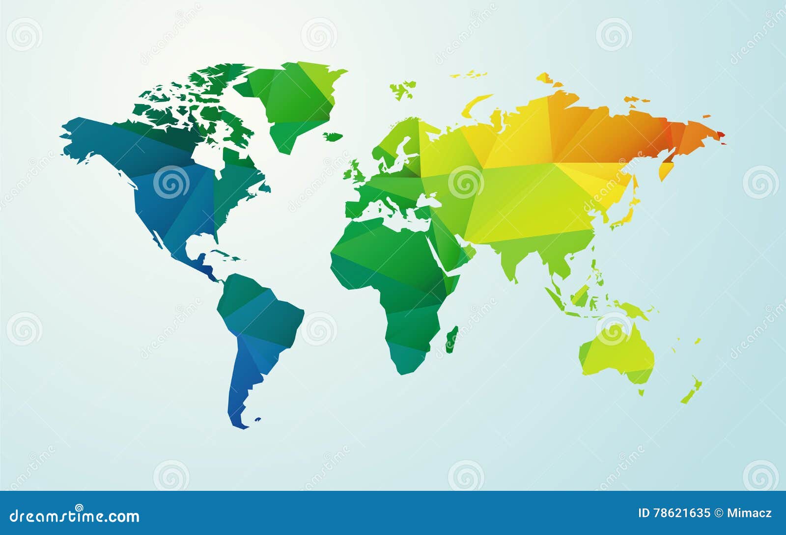 Geometric Map Of The World - United States Map