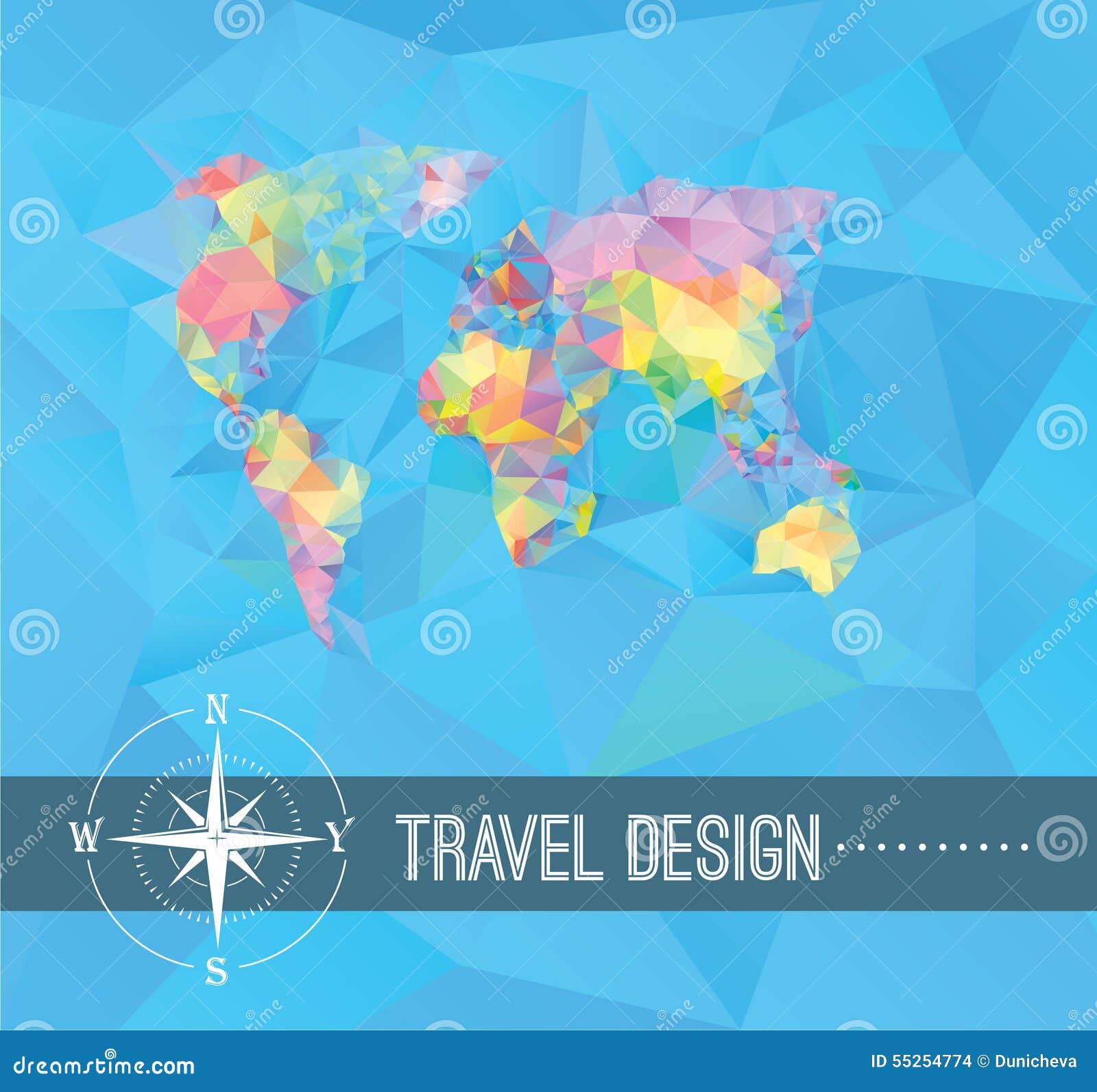 Map of the World Consisting of Geometric Shape Polygon. Stock Vector ...