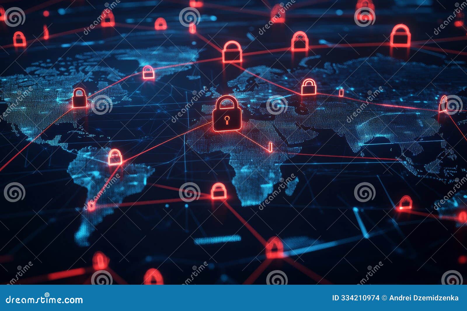 Map of the World and Cybersecurity Holograms, Lock Circuits, and ...