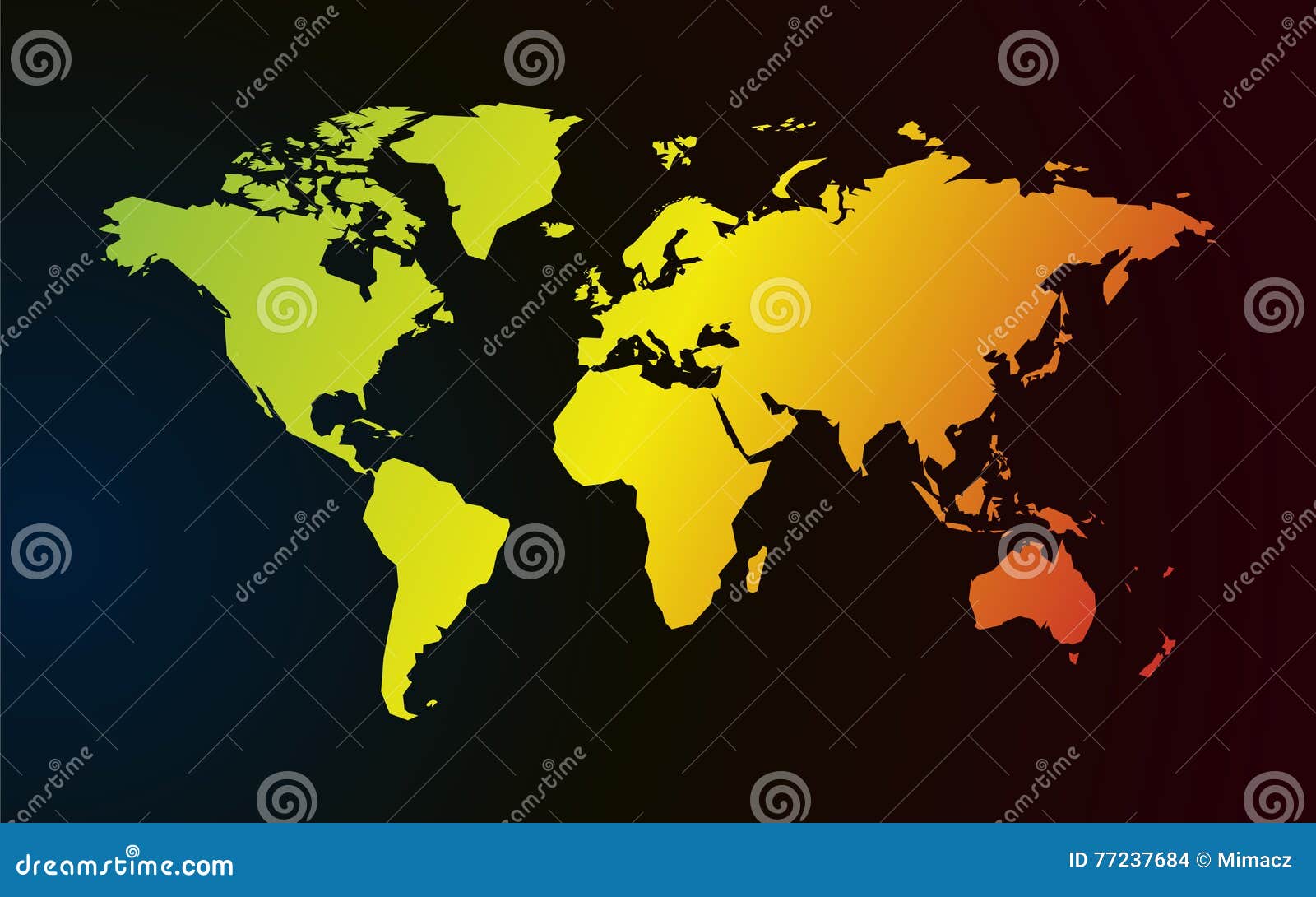 Dark Map Of The World - United States Map