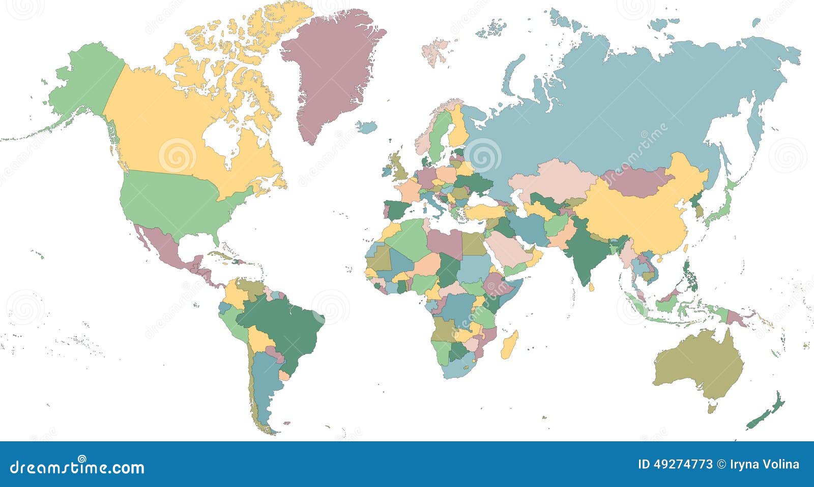 Map of the World stock vector. Illustration of south - 49274773