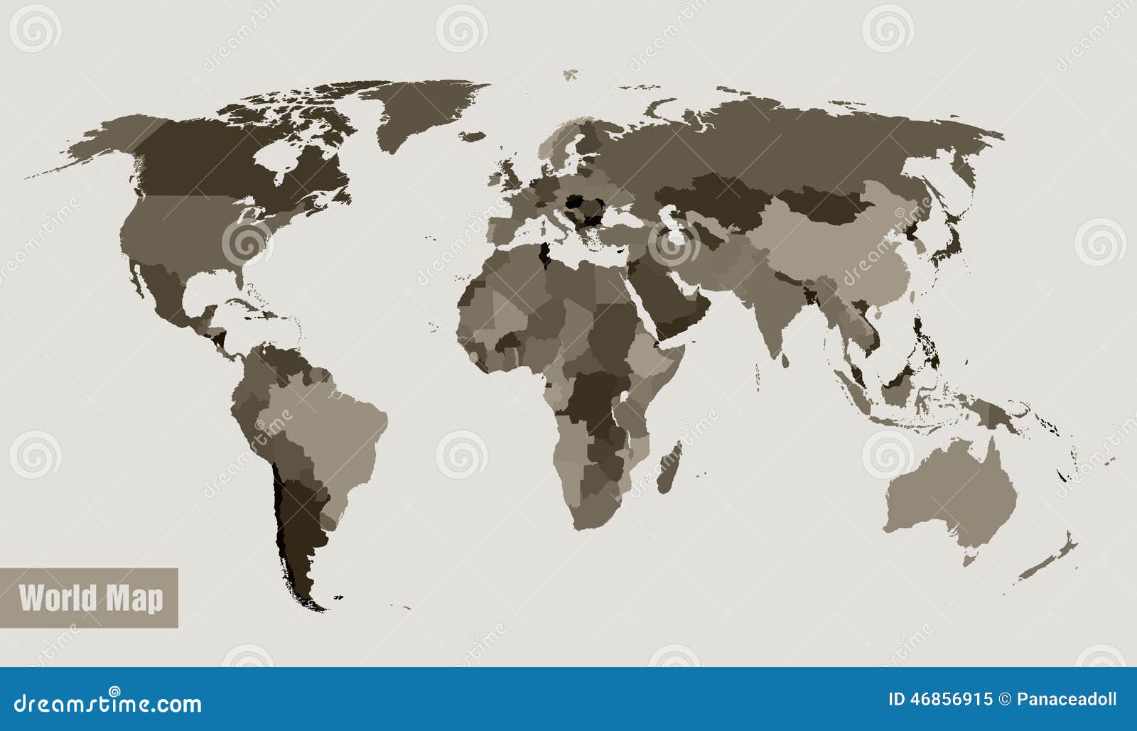 Map of the World Divided by Country Stock Vector - Illustration of ...