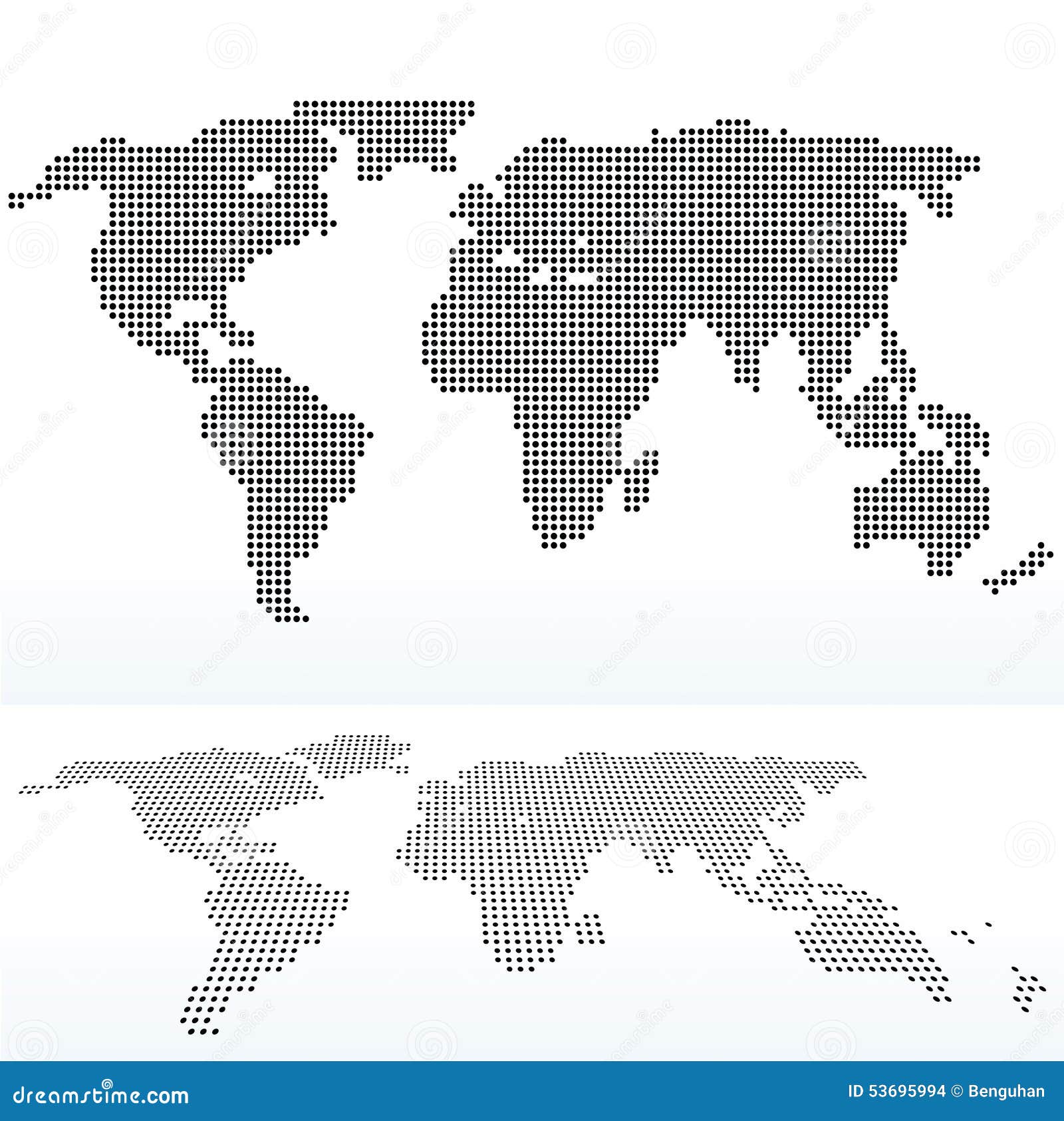 Map of World with with Dot Pattern Stock Vector - Illustration of ...