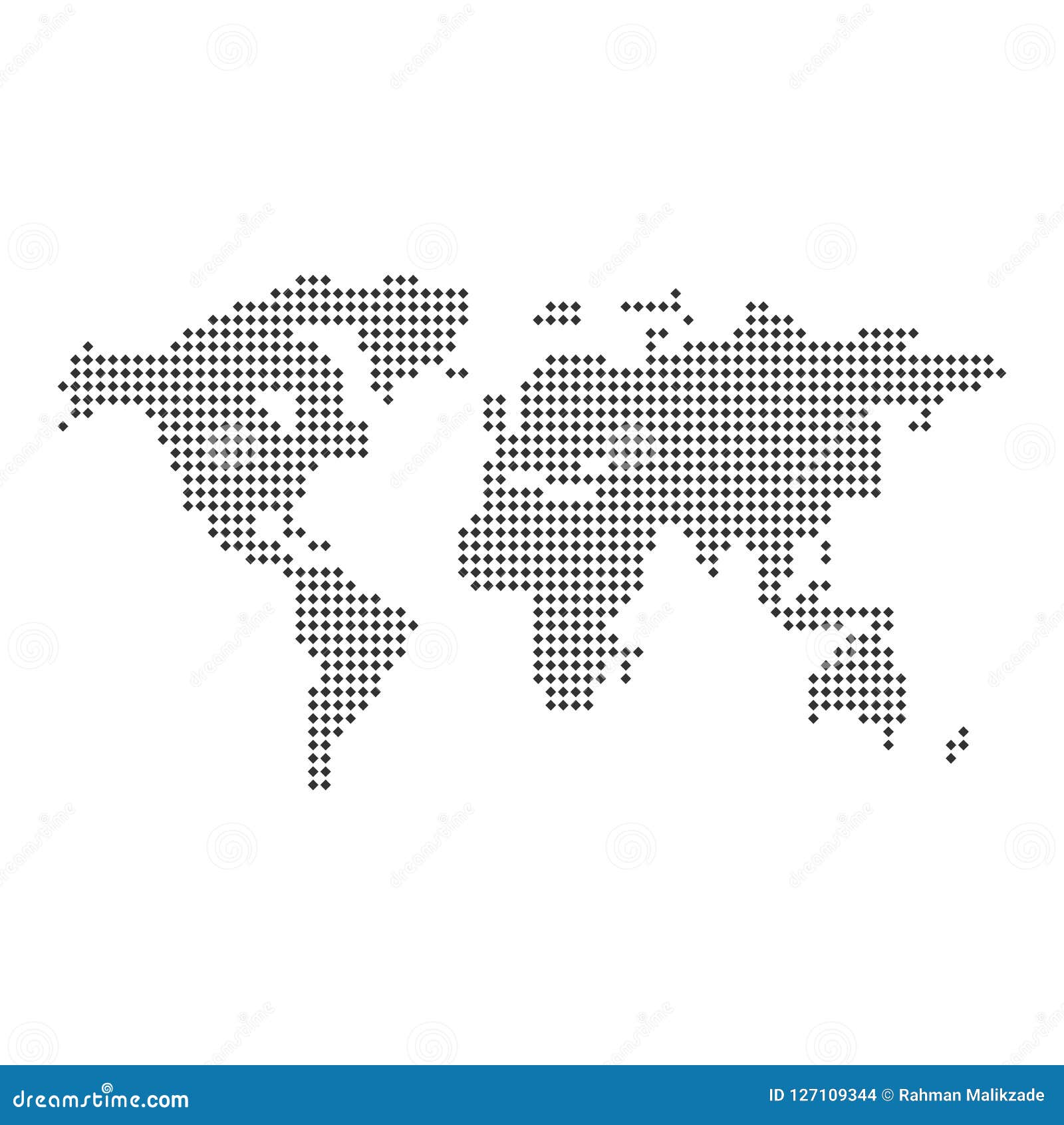 World Map With Dotted Globes, Abstract Blurred Cartoon Vector ...