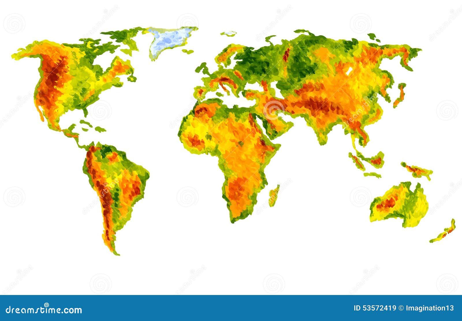 Map of the World. Drawing Brush Strokes Stock Vector - Illustration of ...