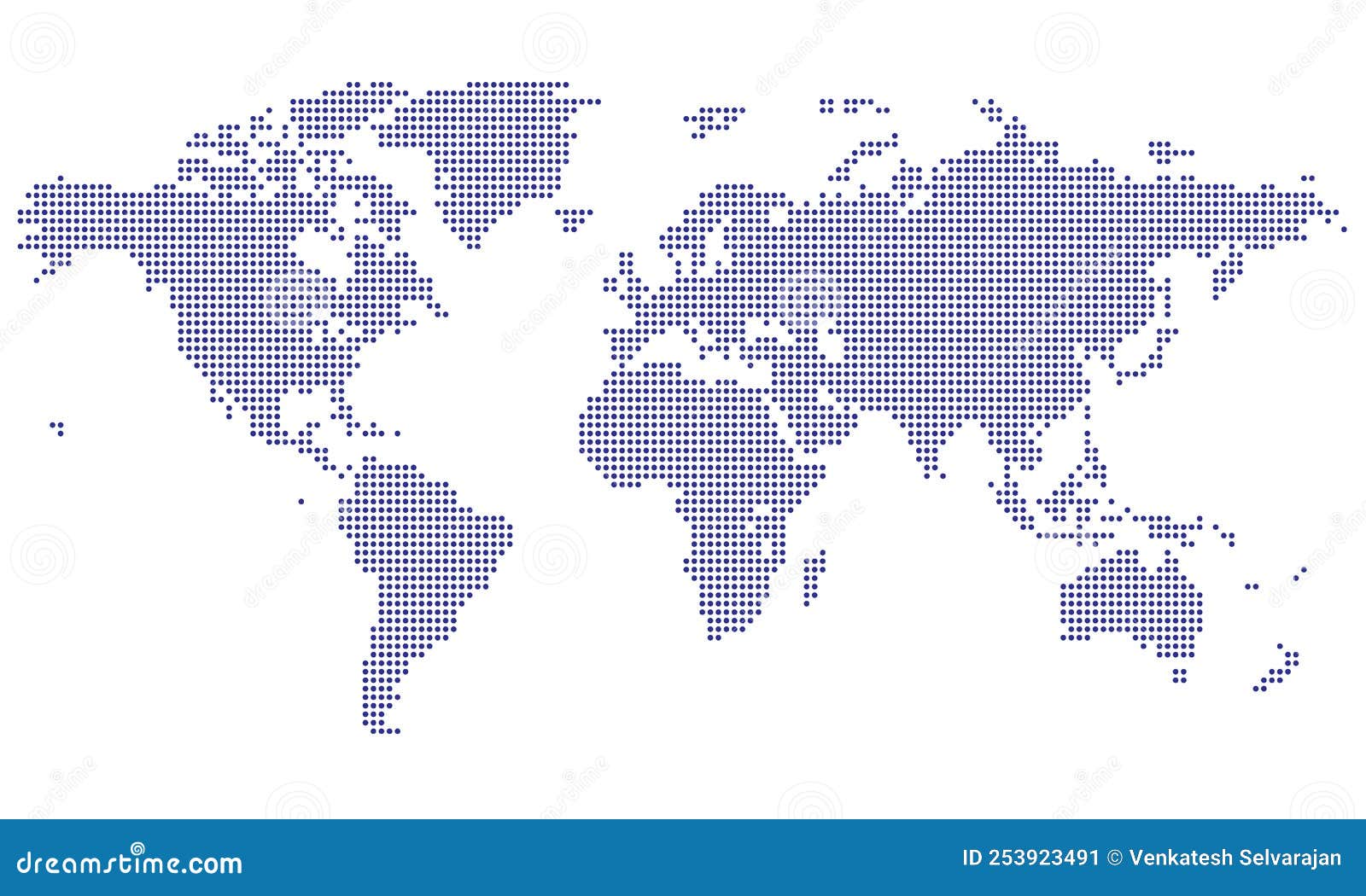 Map of the World Formed with Dots Stock Vector - Illustration of ...