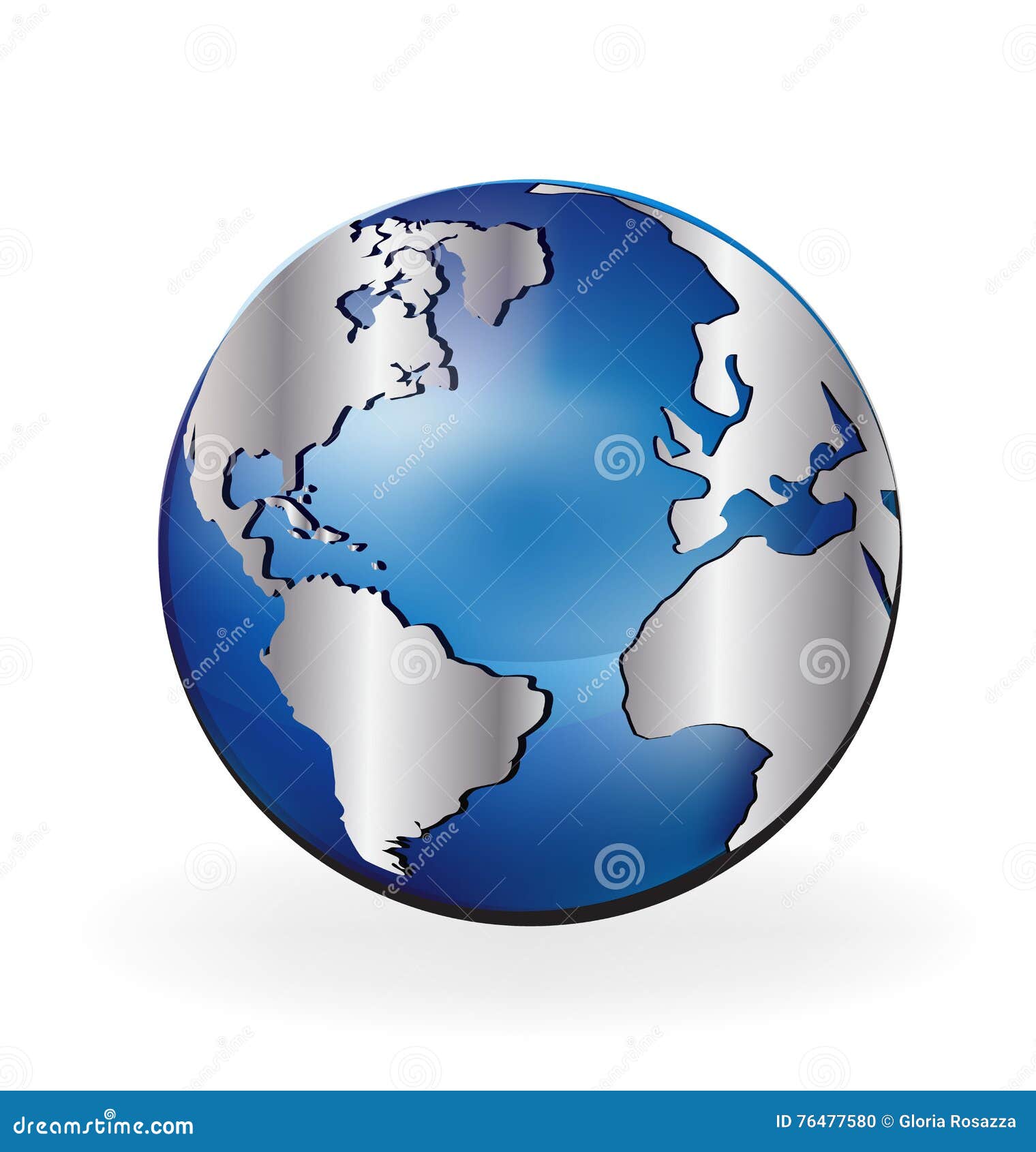 Map world globe stock vector. Illustration of card, boundary - 76477580