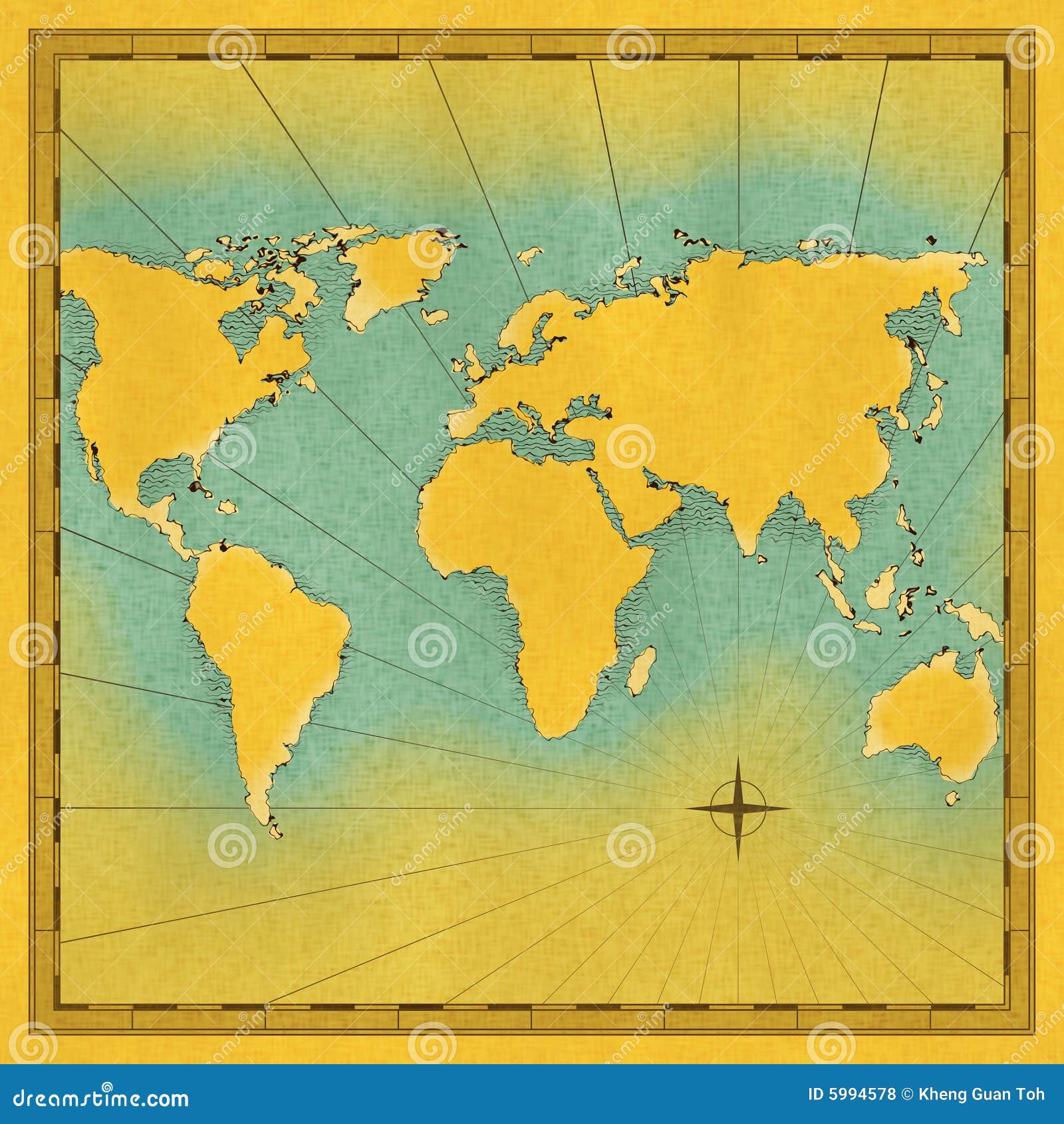 Map of the World Illustration Stock Illustration - Illustration of ...