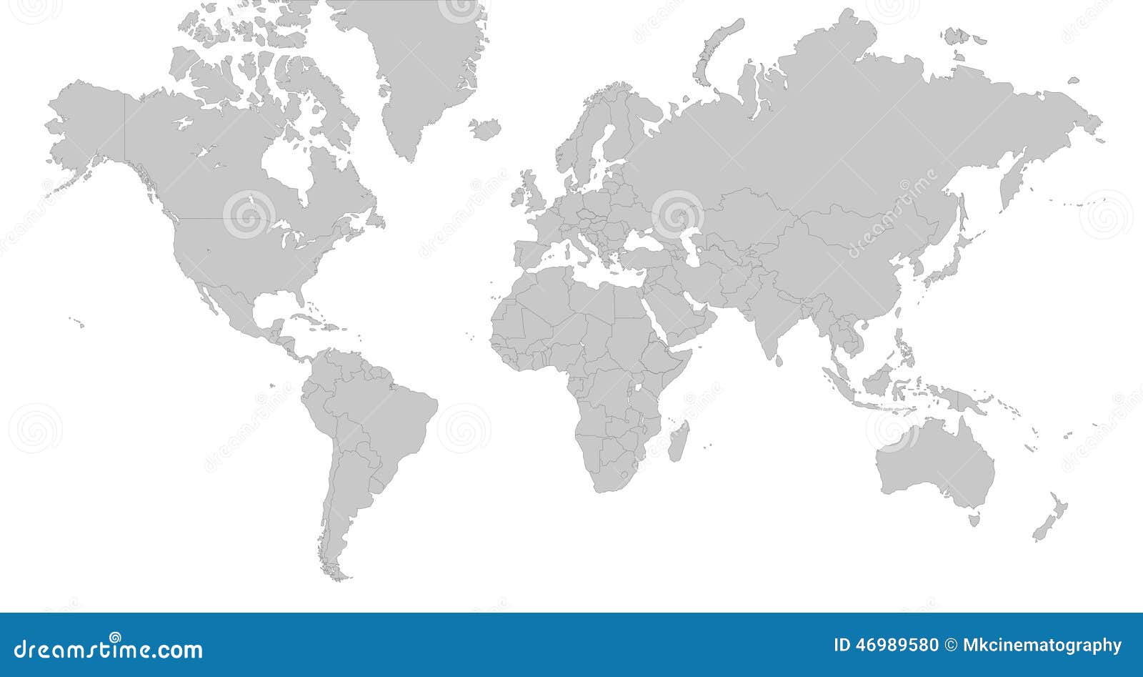 Map of the World - Illustration - Grey, Silver Stock Illustration ...