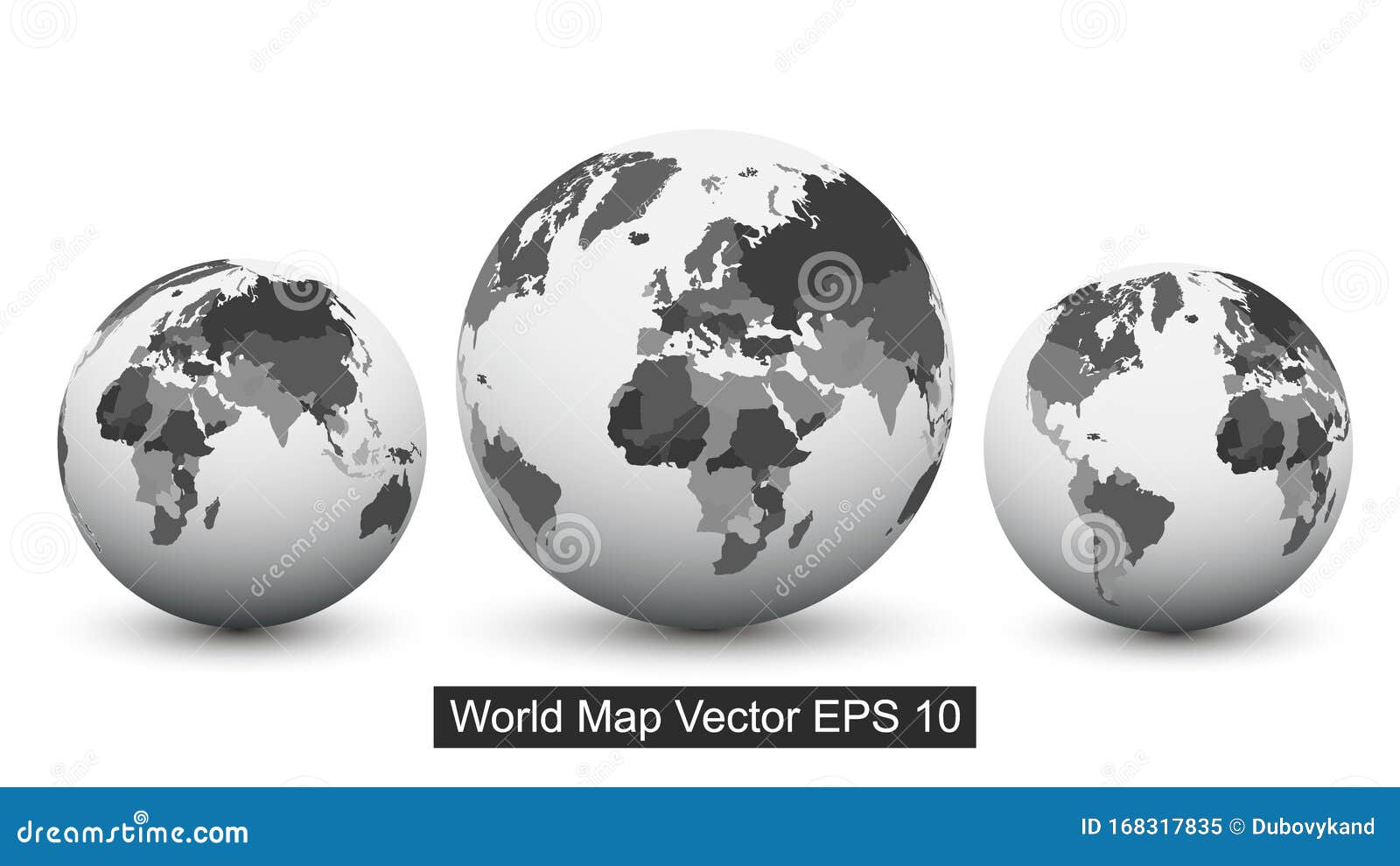 Map of the World Isolated on White Background. Sphere Design Stock ...