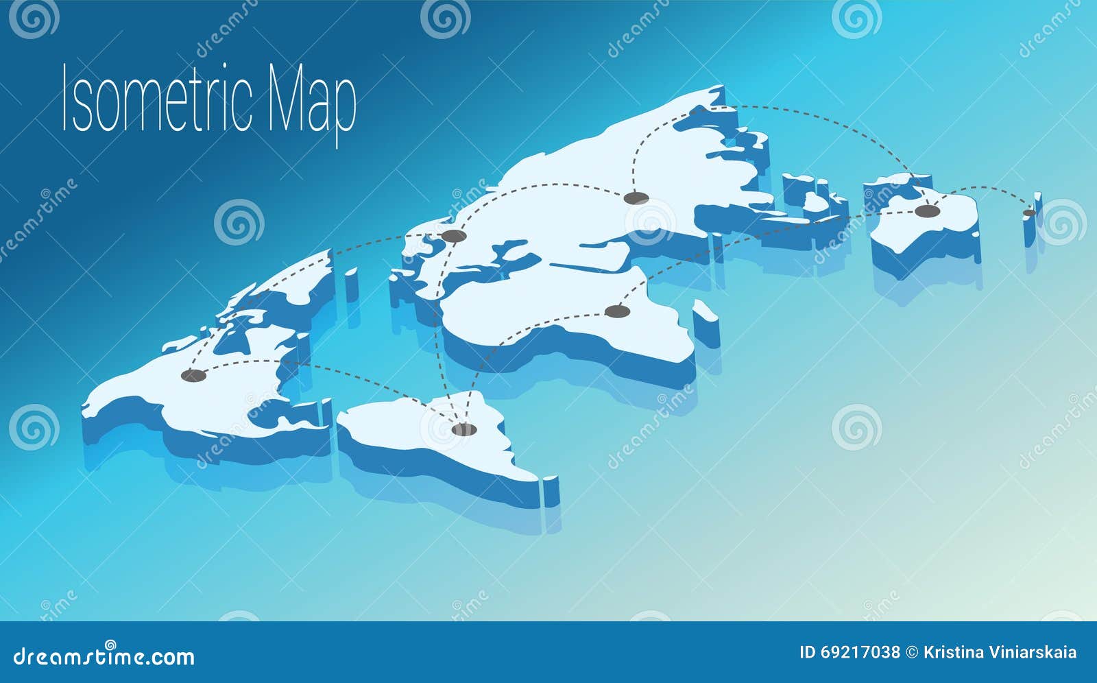 Map World Isometric Concept. 3d Flat Illustration Stock Vector ...