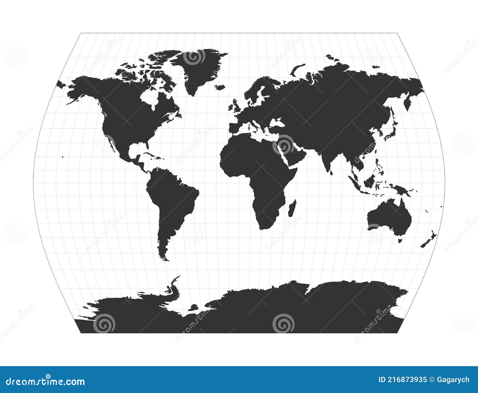 Map of the World. John Muir`s Times Projection Stock Vector ...