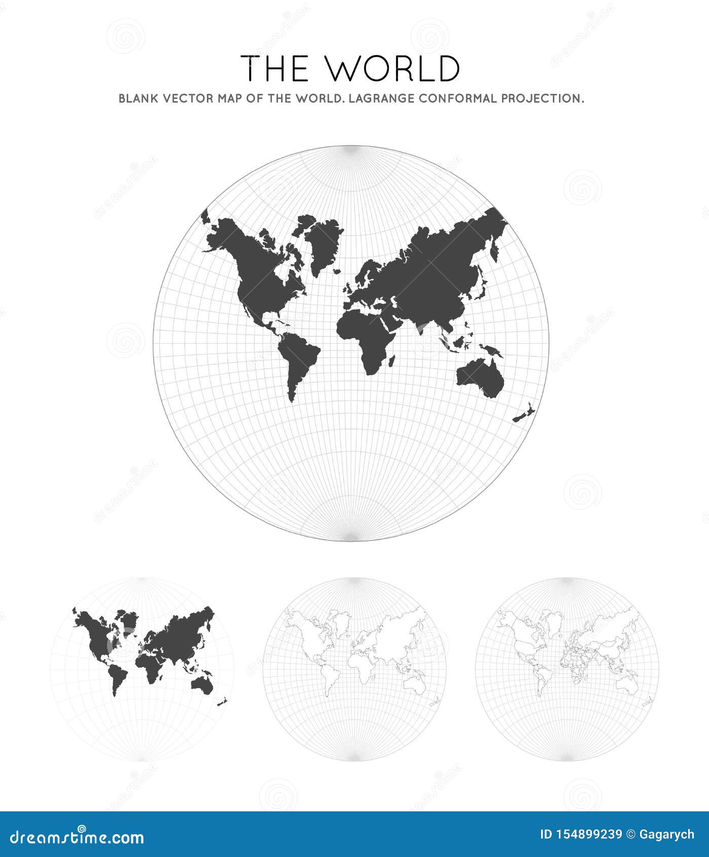 World Map. Lagrange Conformal Projection. Royalty-Free Stock Photo ...