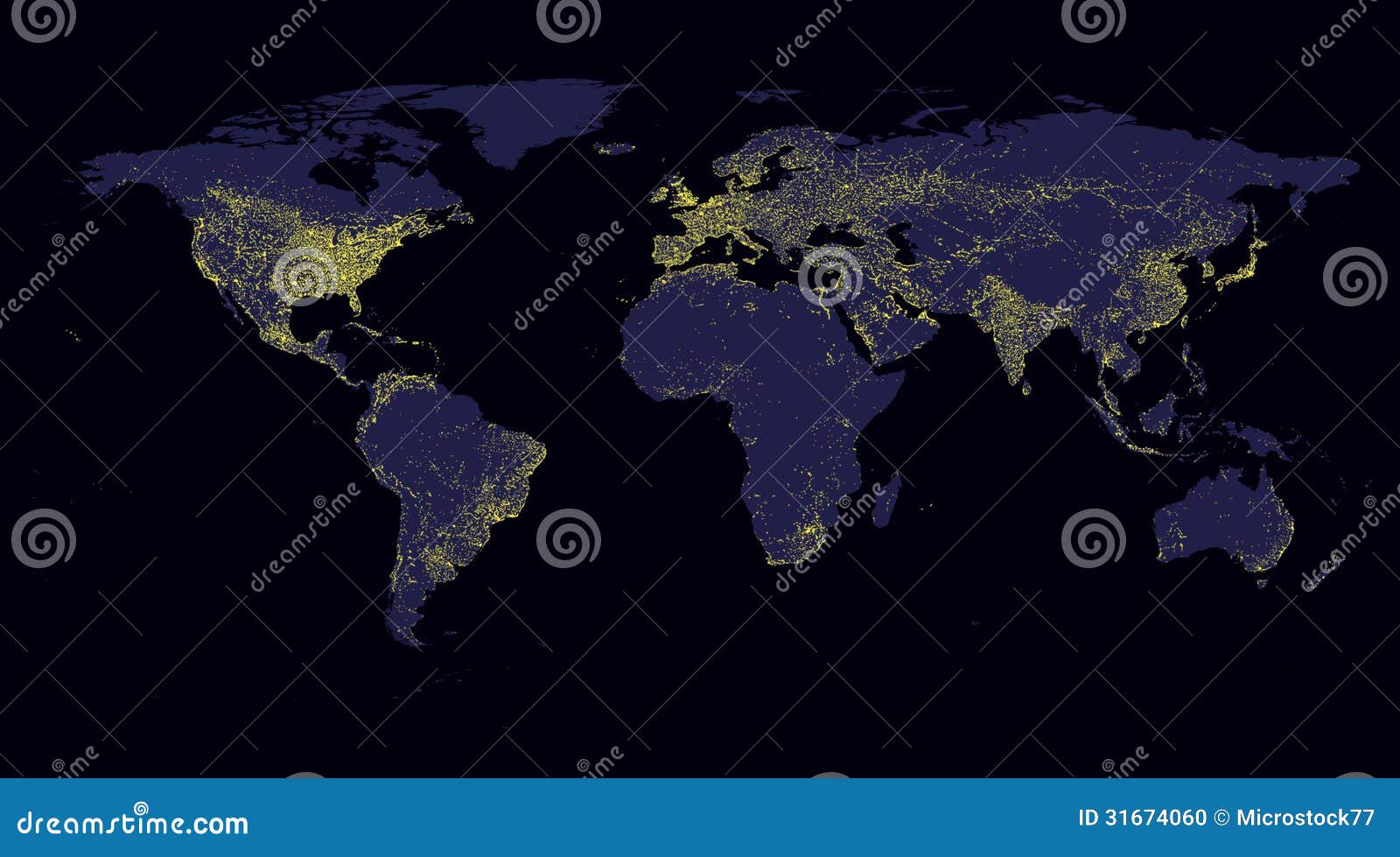 Map world light stock illustration. Illustration of glare - 31674060