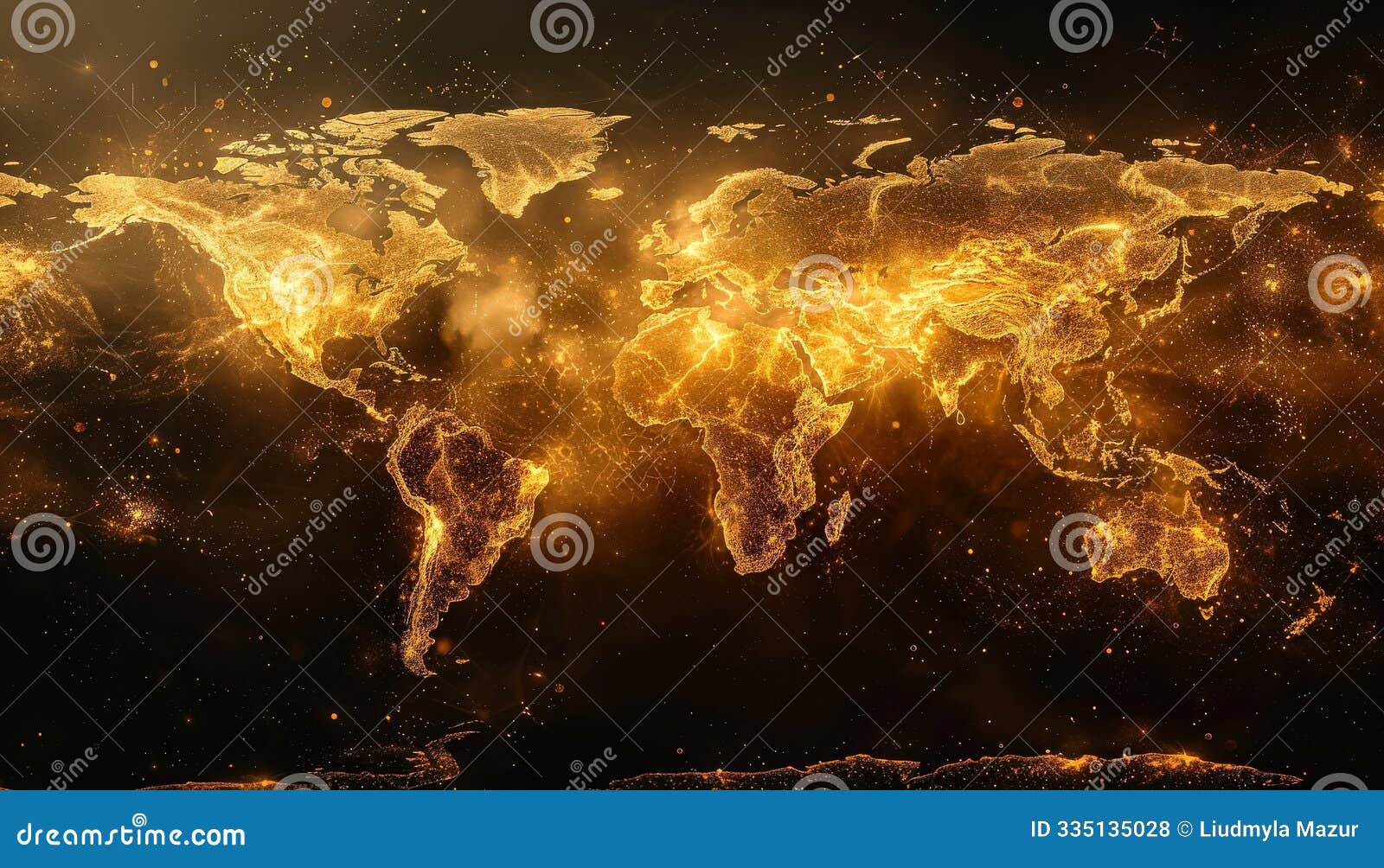 A Map of the World with a Lot of Fire on it. Stock Photo - Image of ...