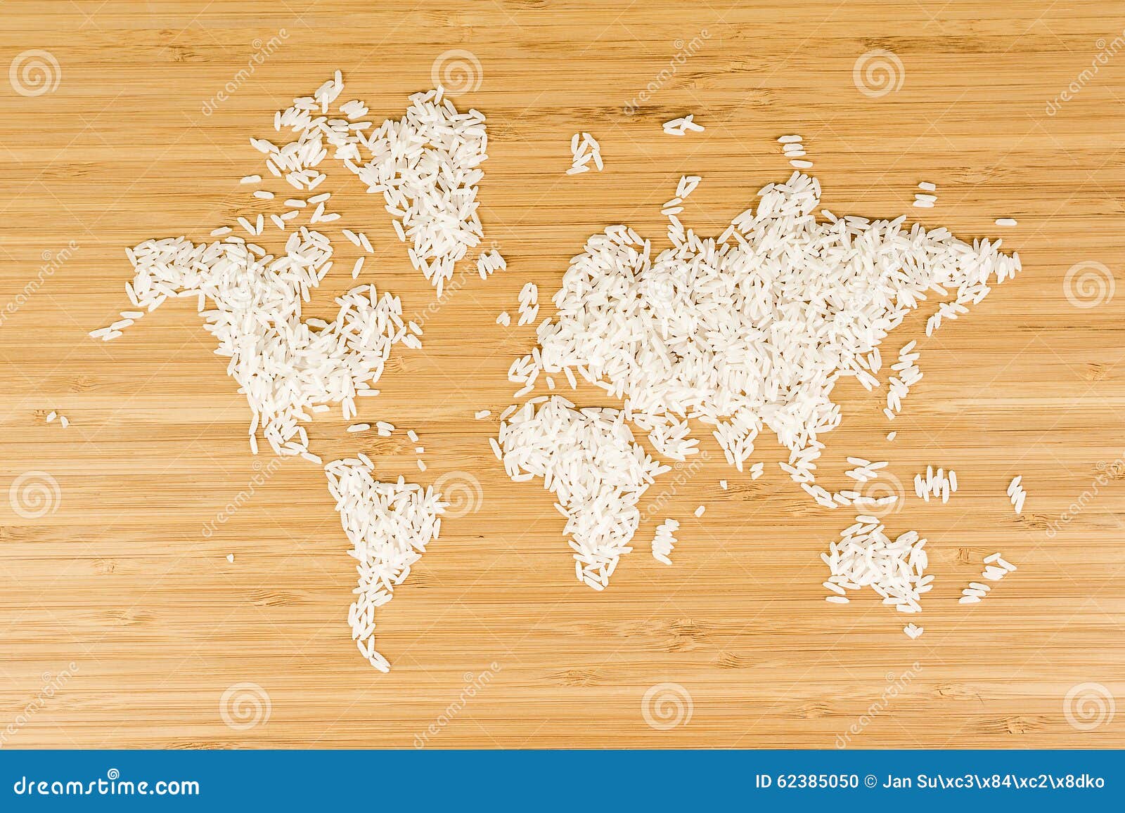 Map of the World Made of White Rice Stock Photo - Image of vegetarian ...