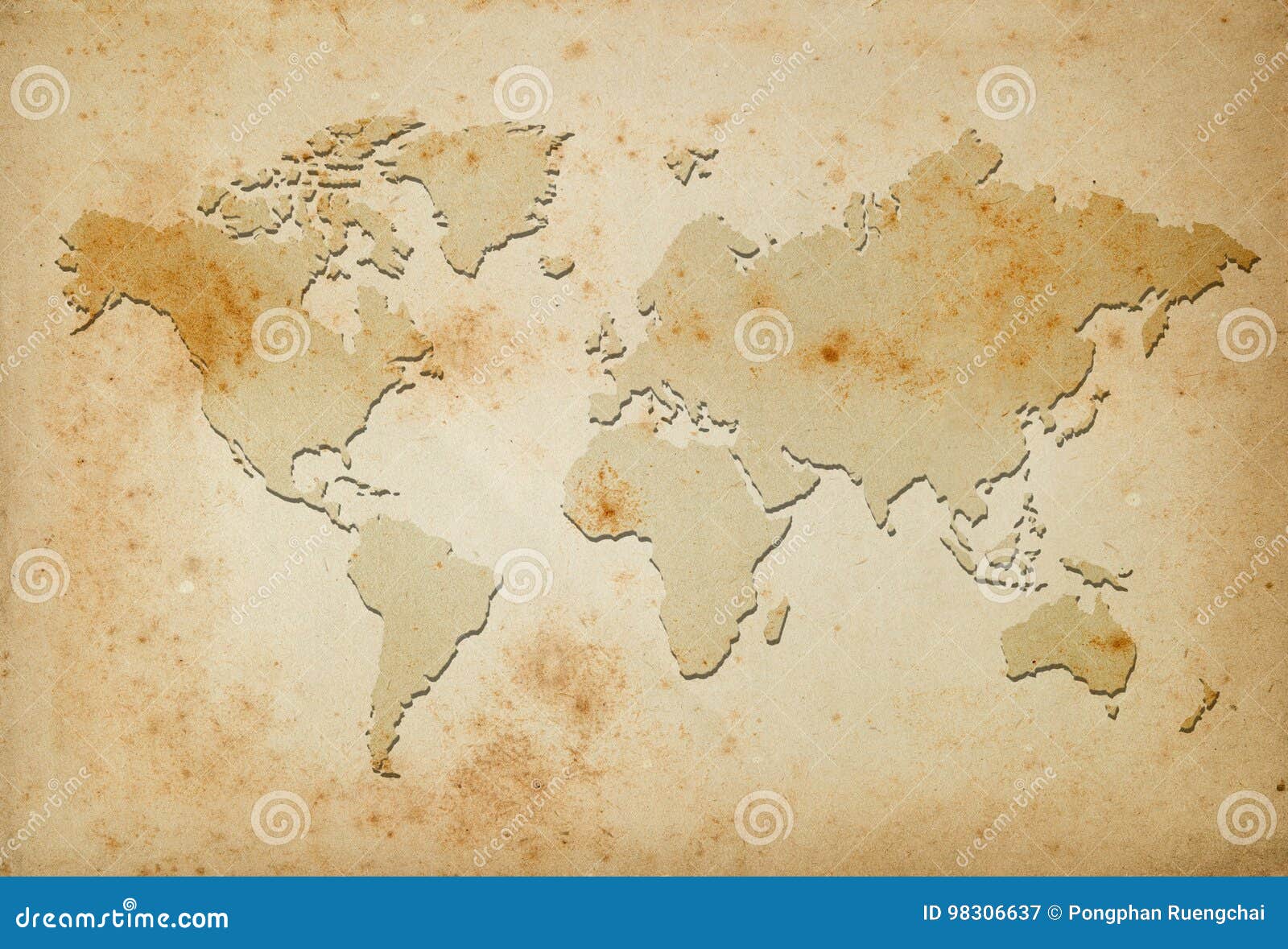Map of the world stock illustration. Illustration of ancient - 98306637