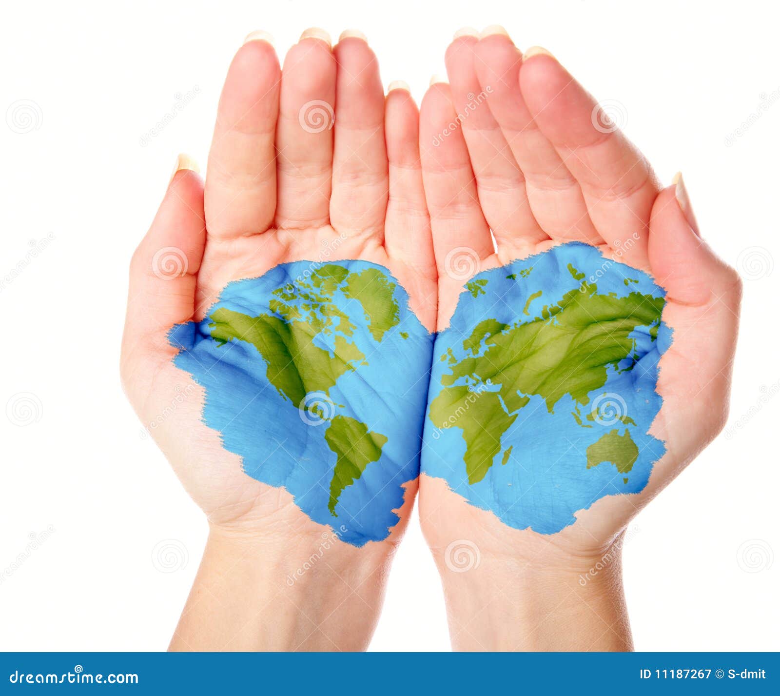 Map of World Painted on Hands Stock Image - Image of topography ...