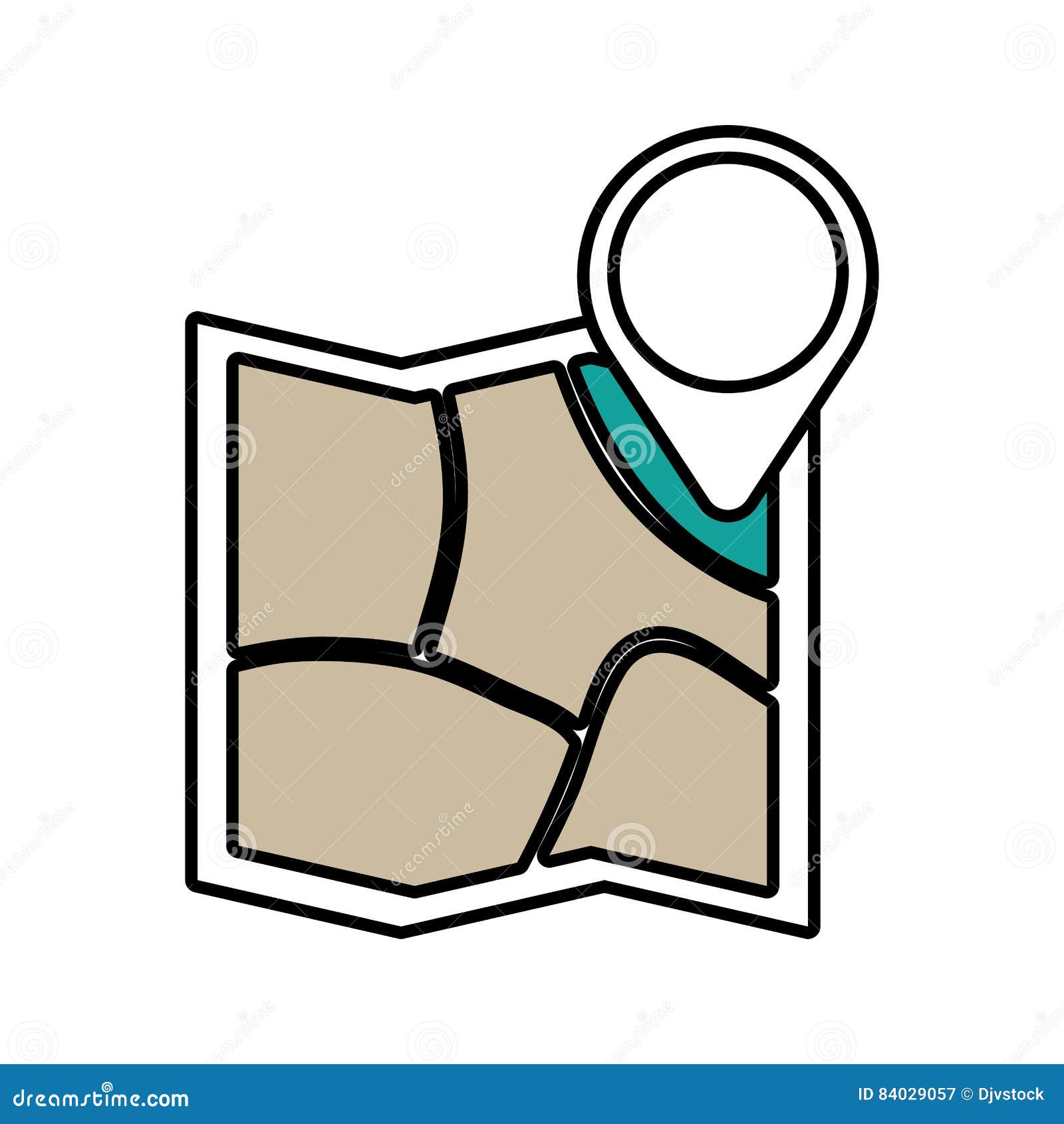 Map World Pointer Destination Travel Line Stock Illustration ...