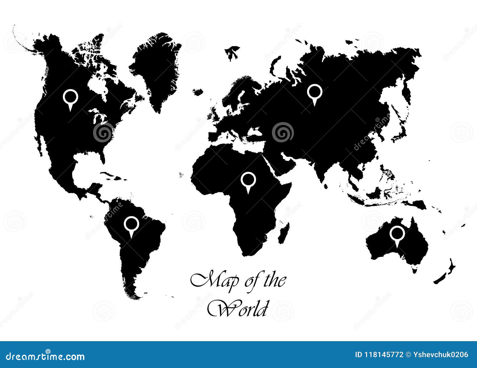 Map of the World with Pointer on a White Background Stock Vector ... Map of the World with Pointer on a White Background Stock Vector ...