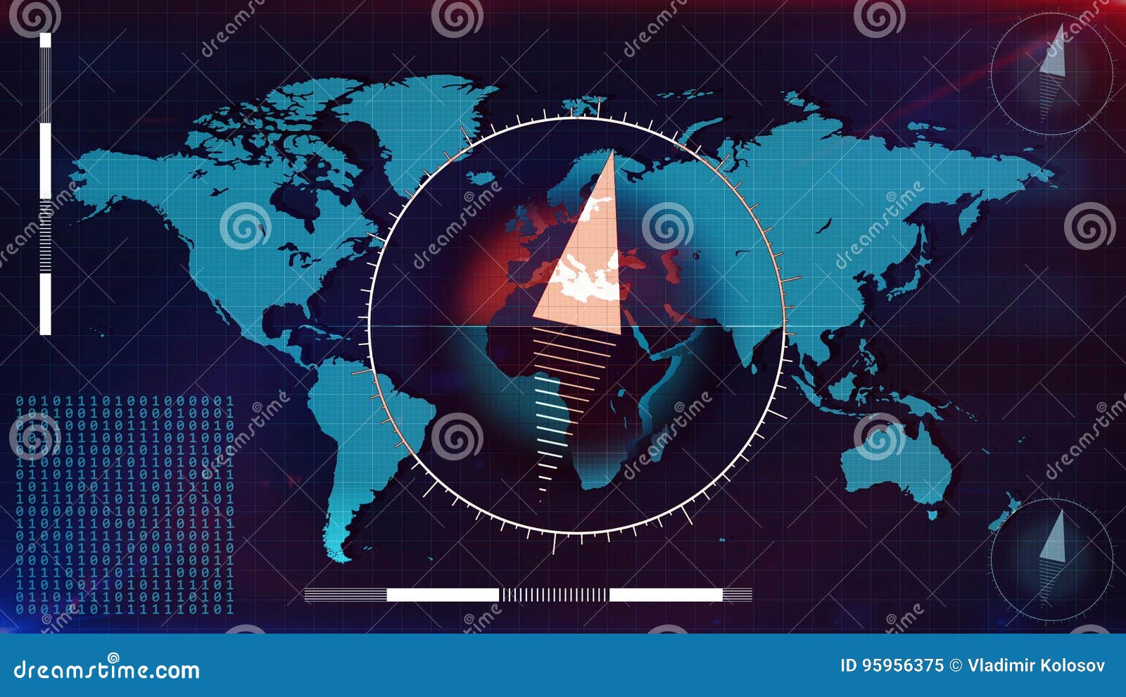 Map of the world scanner. stock illustration. Illustration of ...