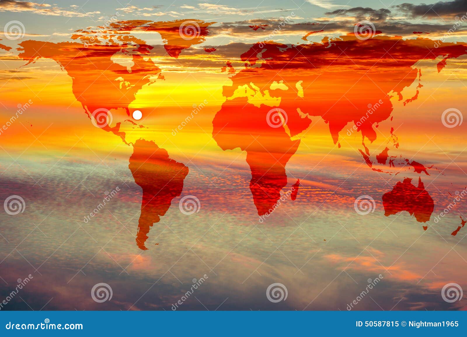 Map of World on sky stock image. Image of country, design - 50587815