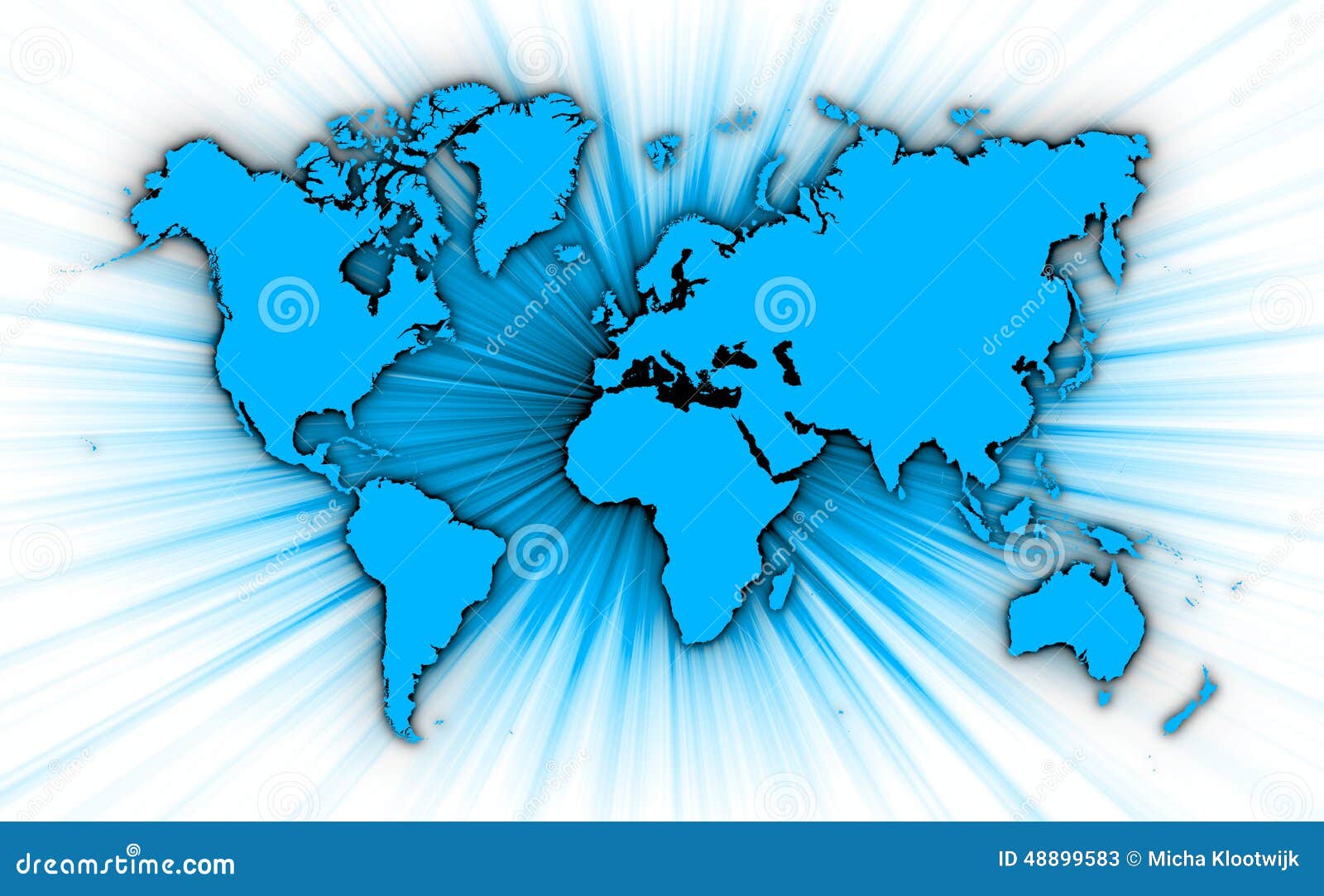 Map of World with Starburst on Background Stock Illustration ...
