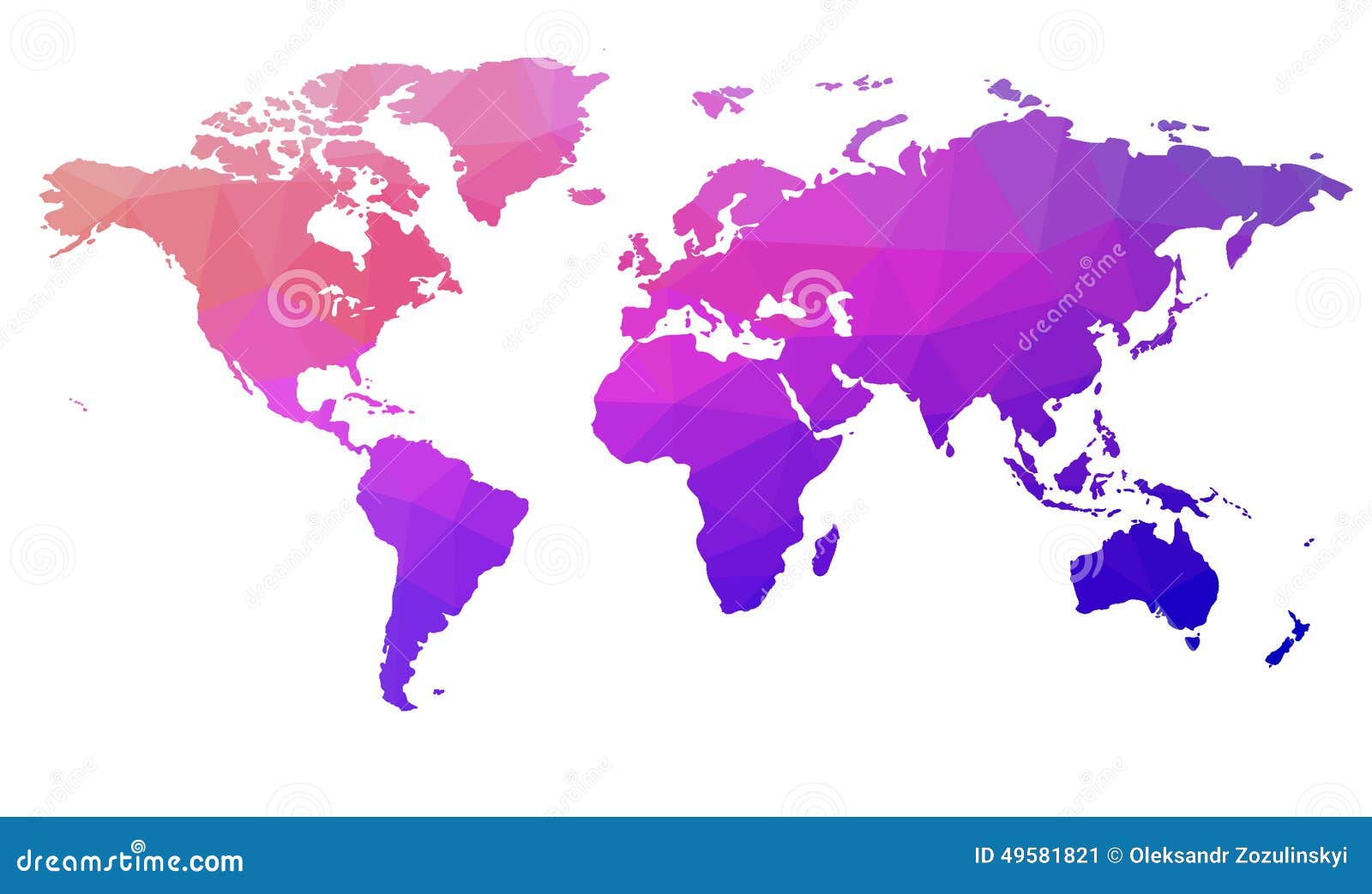 Map of the World in Triangles. Vector Stock Vector - Illustration of ...