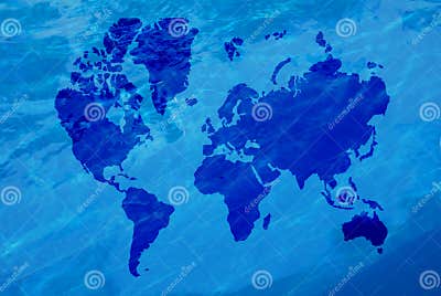 Map of the world and water stock image. Image of textured - 7664469