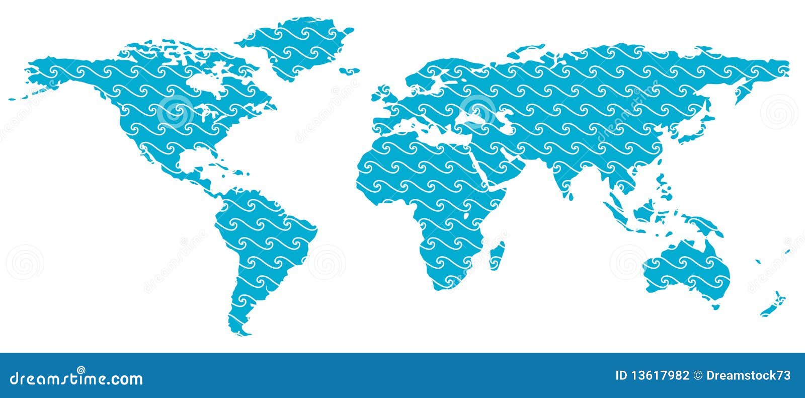 World Map Waves Vector Illustration | CartoonDealer.com #6081000