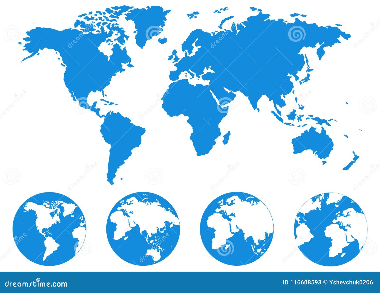 Map of the World on a White Background Stock Vector - Illustration of ...