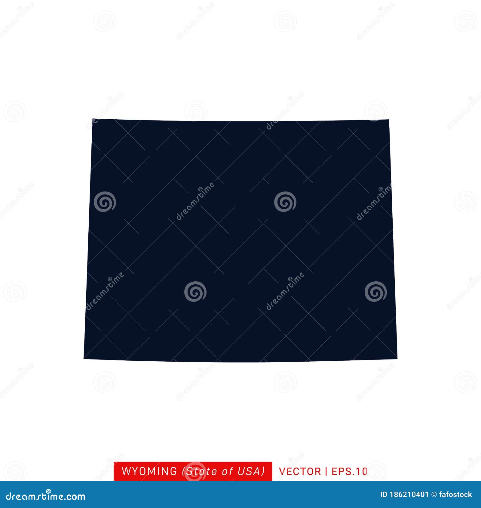 Map of Wyoming Vector Design Template Stock Vector - Illustration of ...