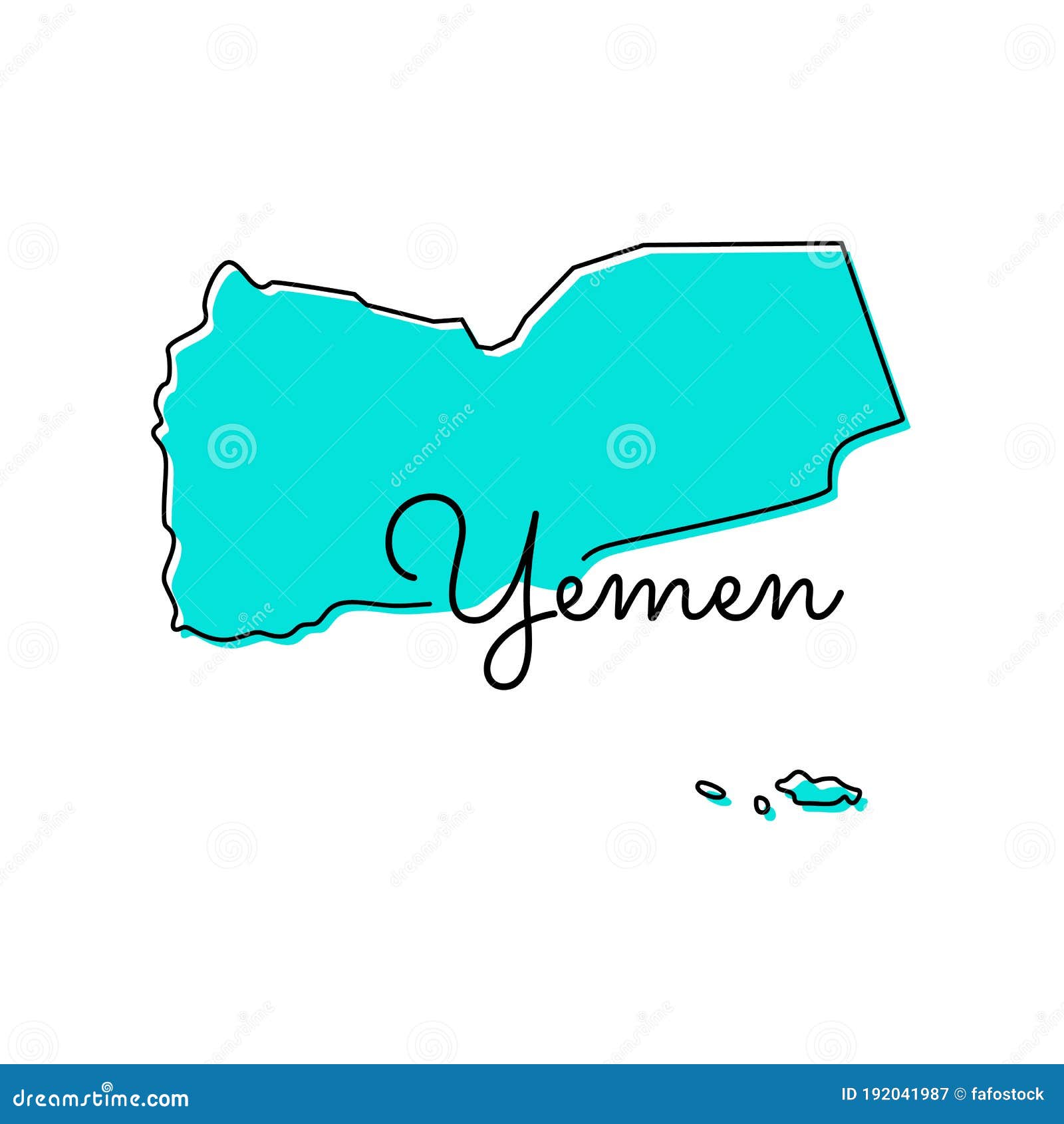 Map of Yemen Vector Design Template. Stock Vector - Illustration of ...