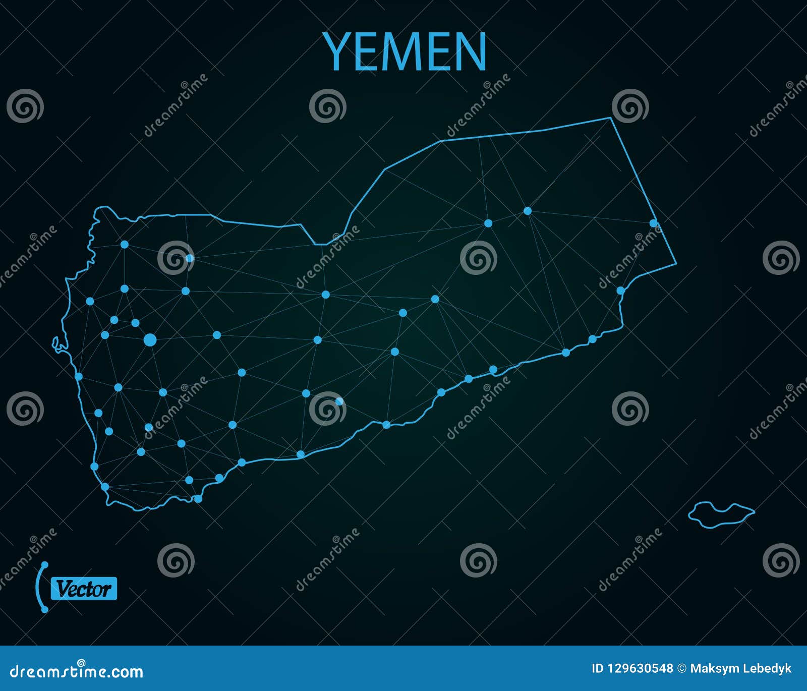Map of Yemen. Vector Illustration. World Map Stock Illustration ...