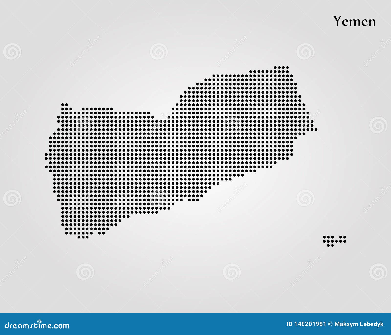 Yemen. Map Of Yemen, Vector Silhouette. Stock Photo | CartoonDealer.com ...