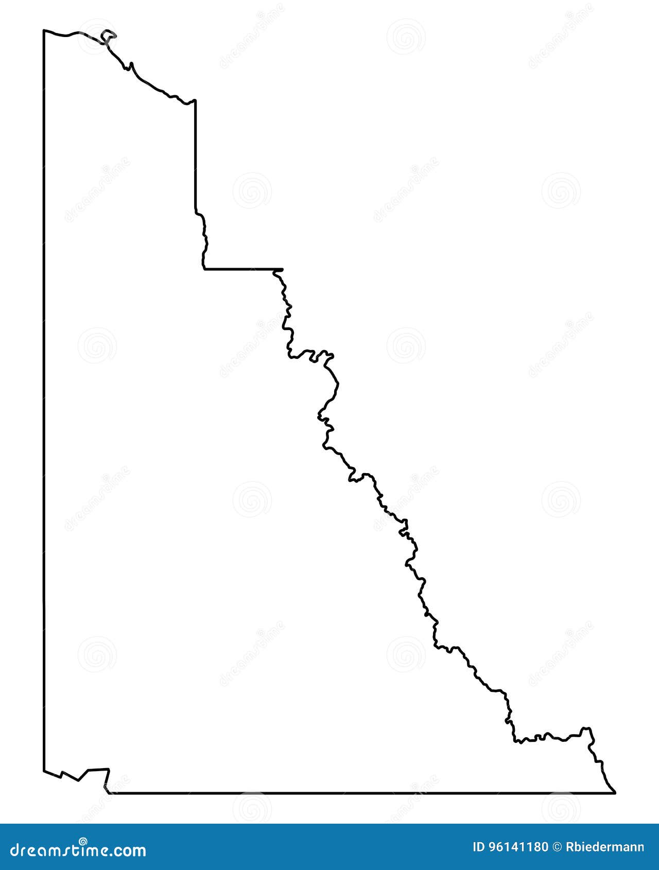 Map of Yukon stock vector. Illustration of white, contour - 96141180