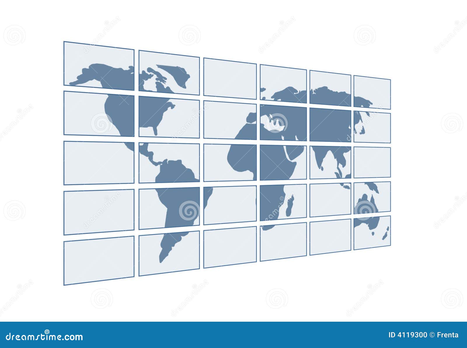 Mapa 3d Do Mundo Em Telas Transparentes Ilustração Stock - Ilustração ...