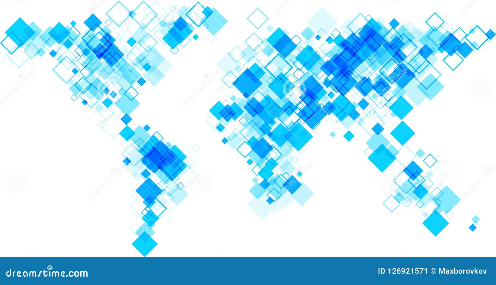 Mapa abstrato do mundo ilustração do vetor. Ilustração de quadrados ...