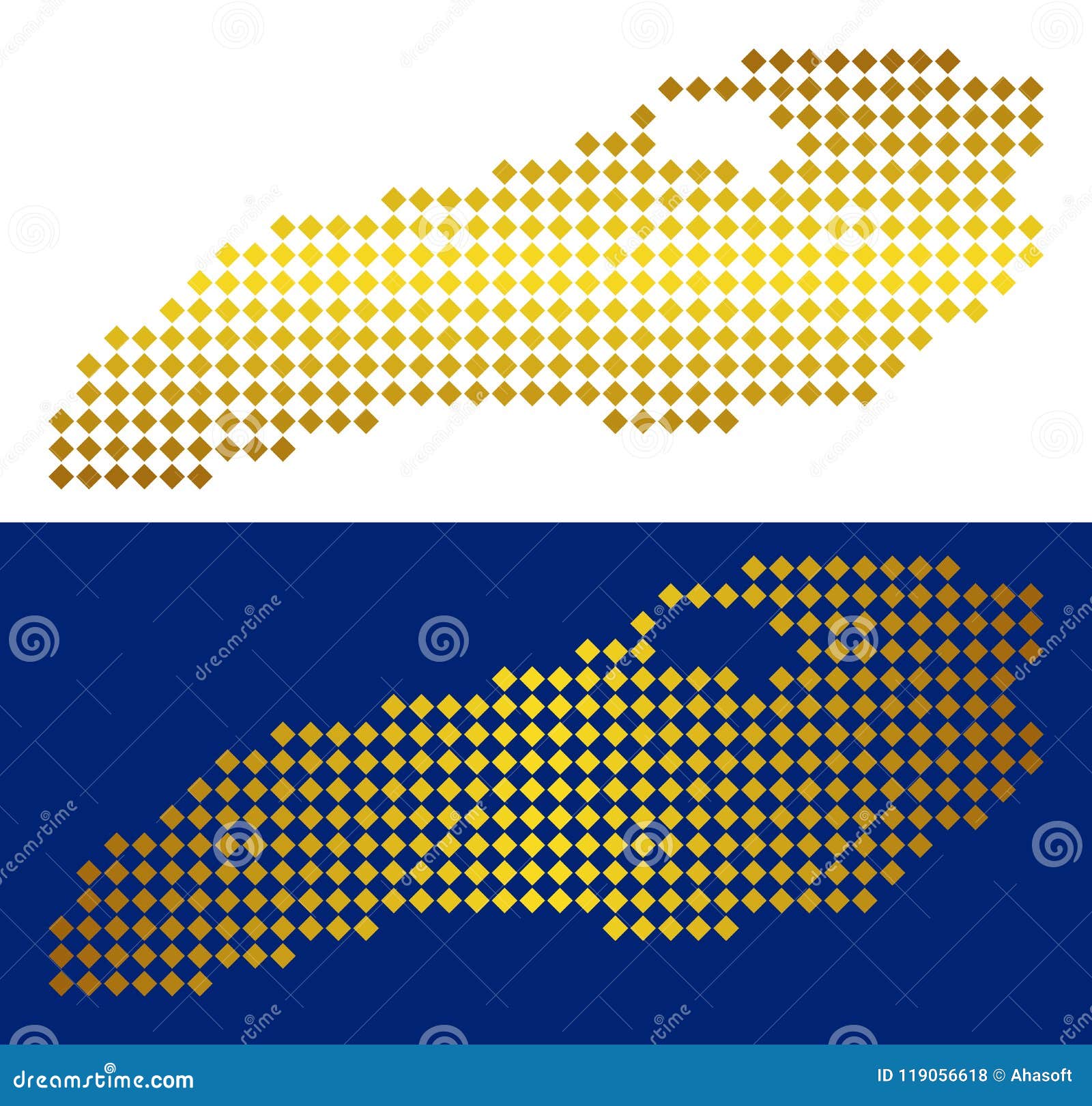 Mapa Abstrato Dourado Do Lago Ontario Ilustração do Vetor - Ilustração ...