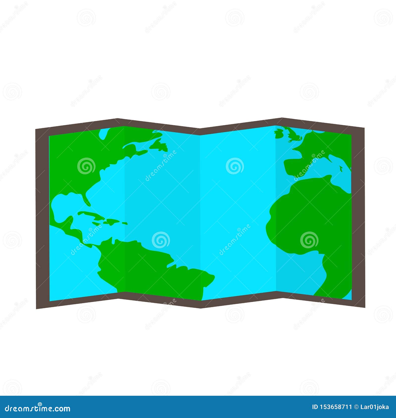 Mapa aislado del viaje ilustración del vector. Ilustración de concepto ...