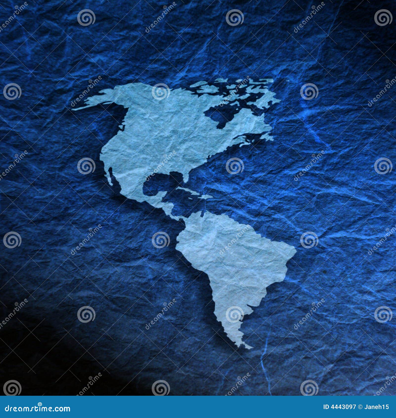 Mapa Americano Textured Azul Ilustração Stock - Ilustração de amassado ...