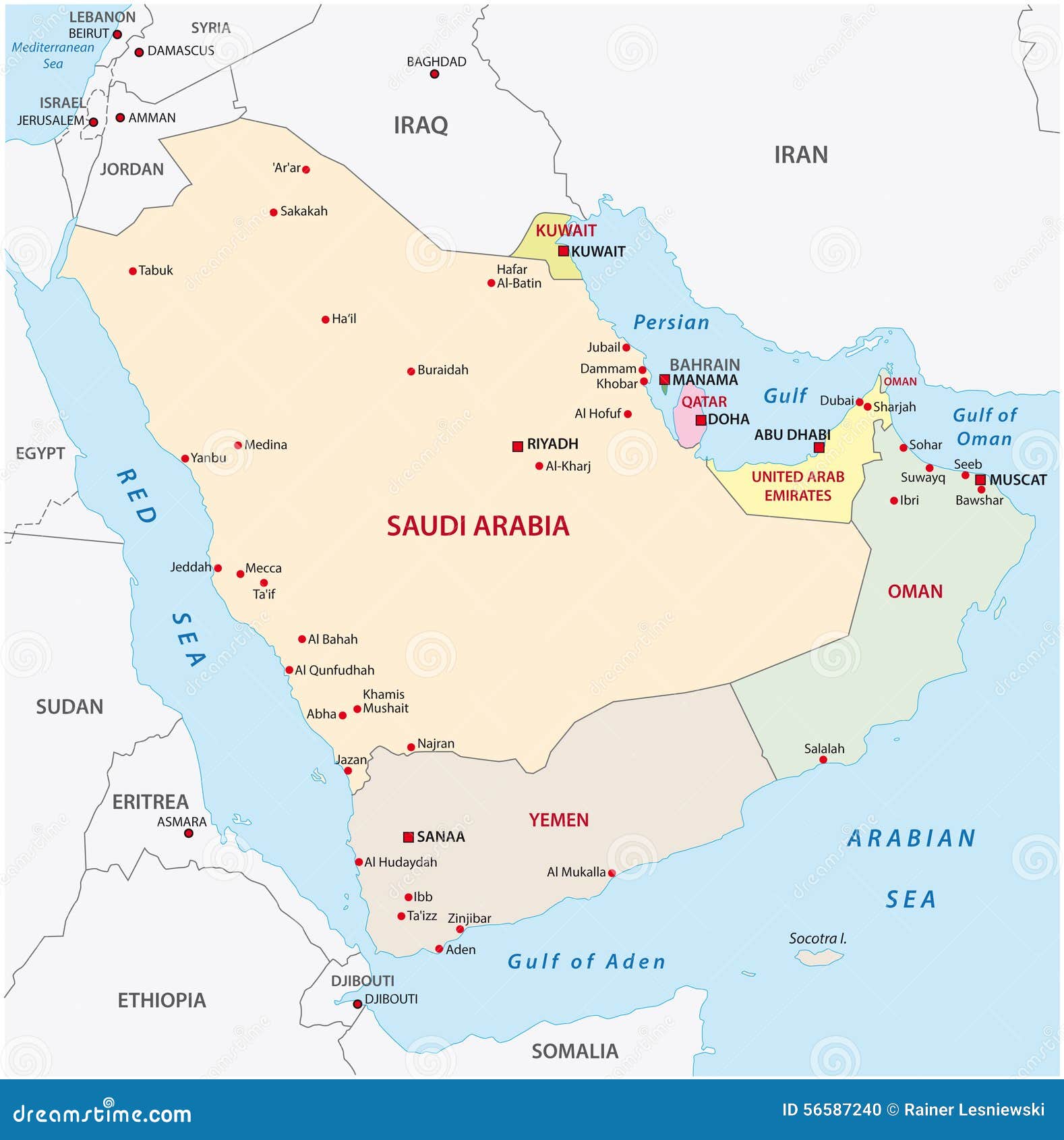 Mapa arabski półwysep ilustracji. Ilustracja złożonej z geologiczny ...