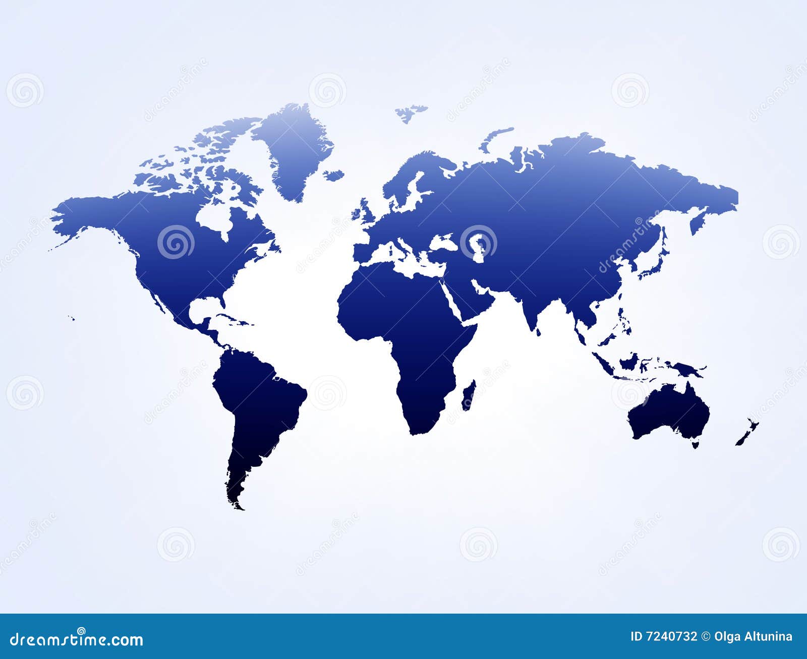 Mapa azul & branco ilustração stock. Ilustração de europa - 7240732