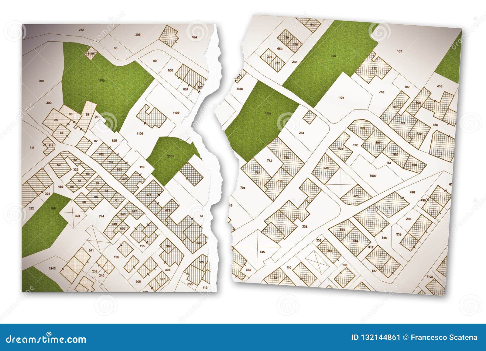 Mapa Catastral Imaginario Del Territorio Con Los Edificios, Los Caminos ... Mapa Catastral Imaginario Del Territorio Con Los Edificios, Los Caminos ...
