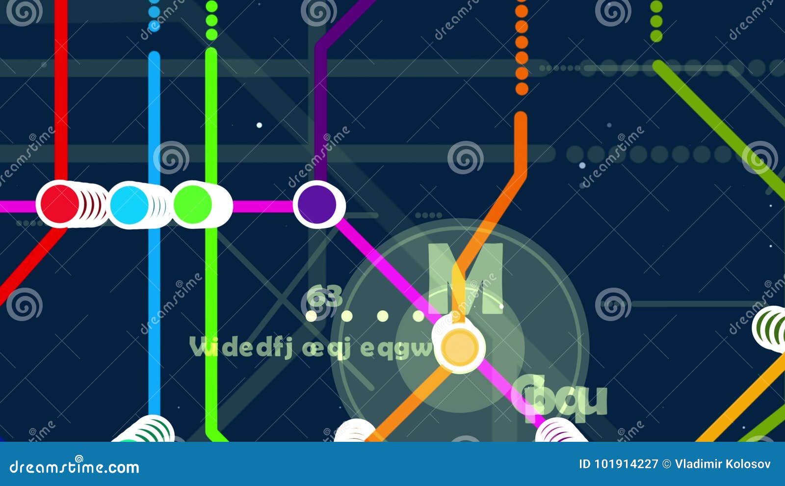 Mapa colorido do metro ilustração stock. Ilustração de cidade - 101914227